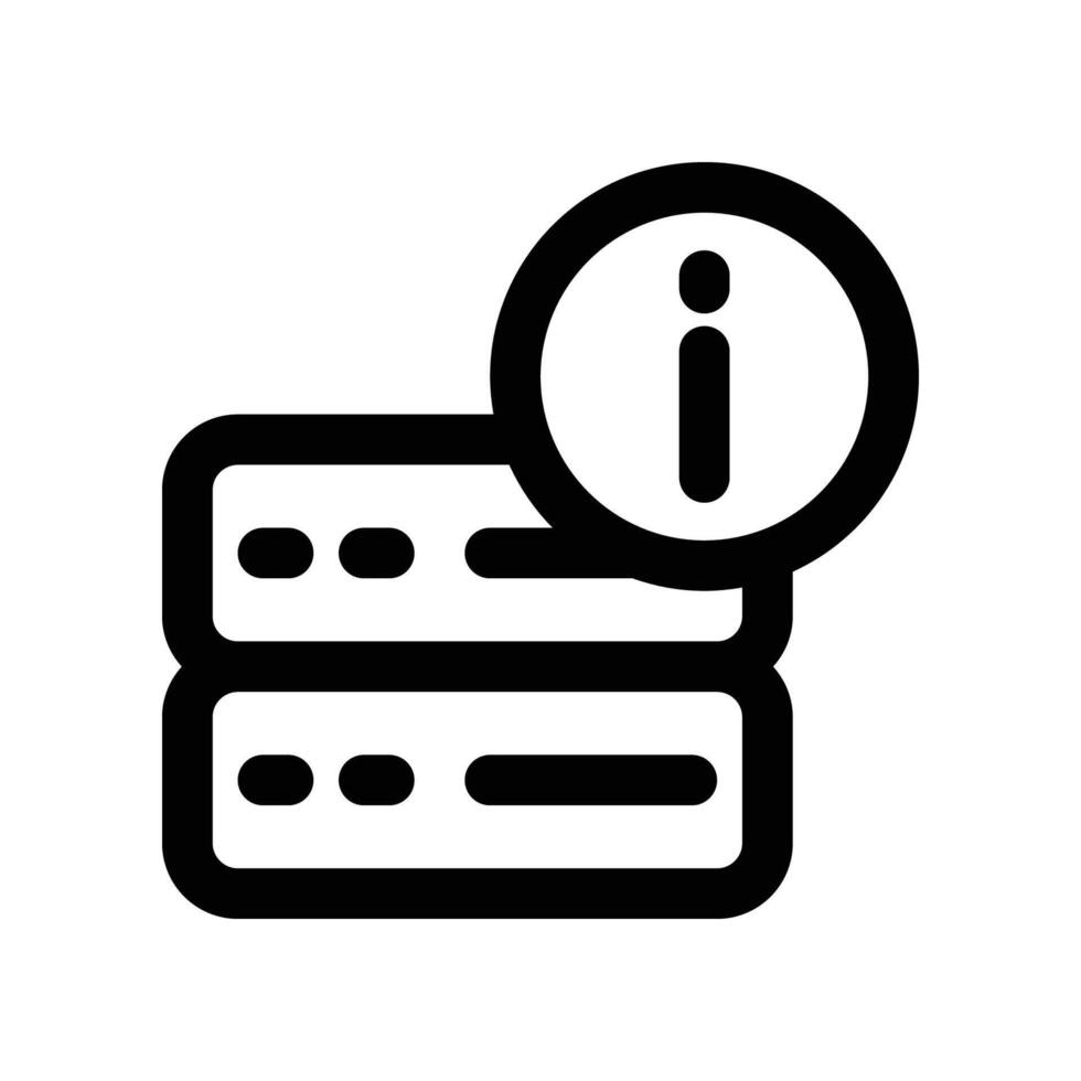 server info icon. vector line icon for your website, mobile ... server info icon. vector line icon for your website, mobile ...