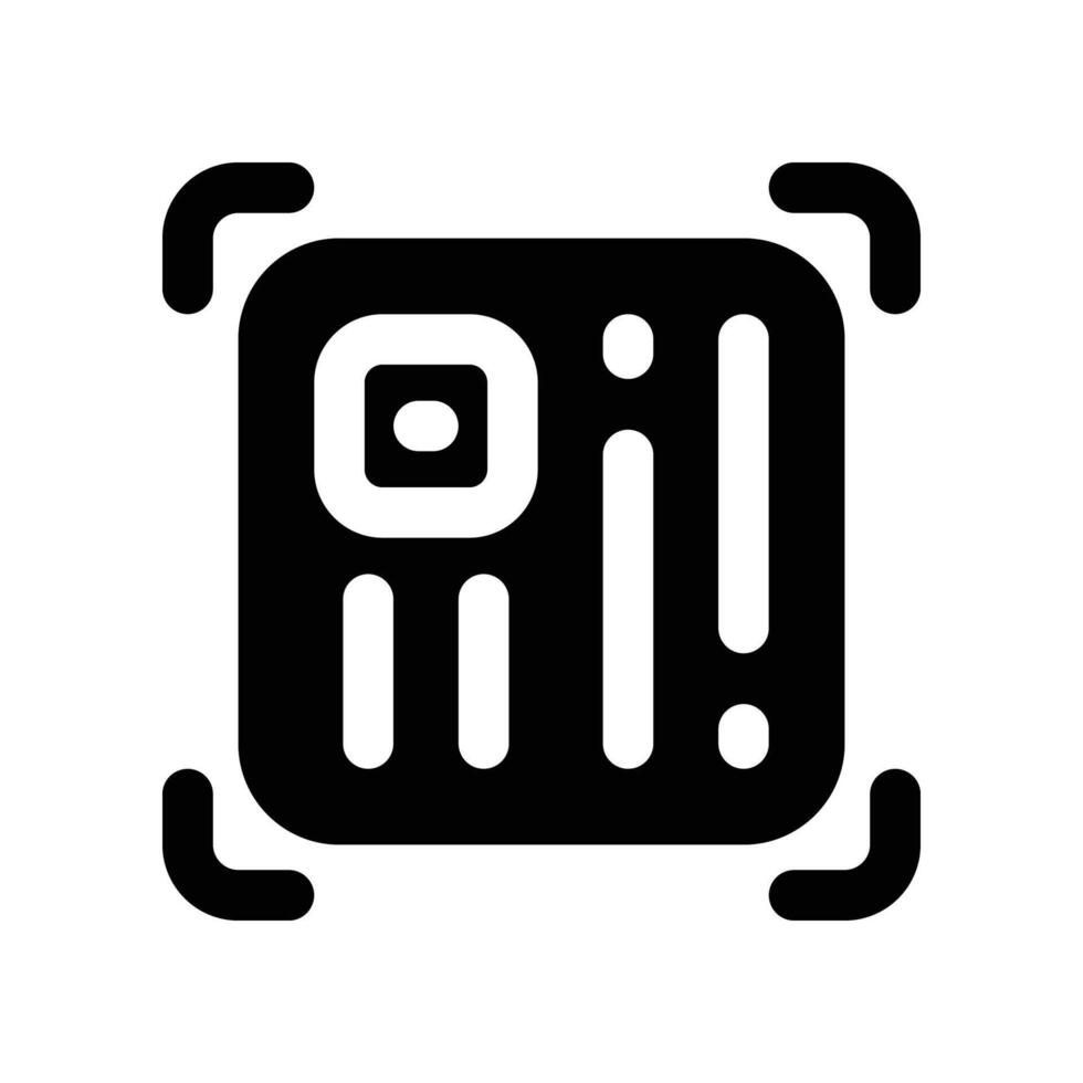 qr código icono. vector glifo icono para tu sitio web, móvil, presentación, y logo diseño ...