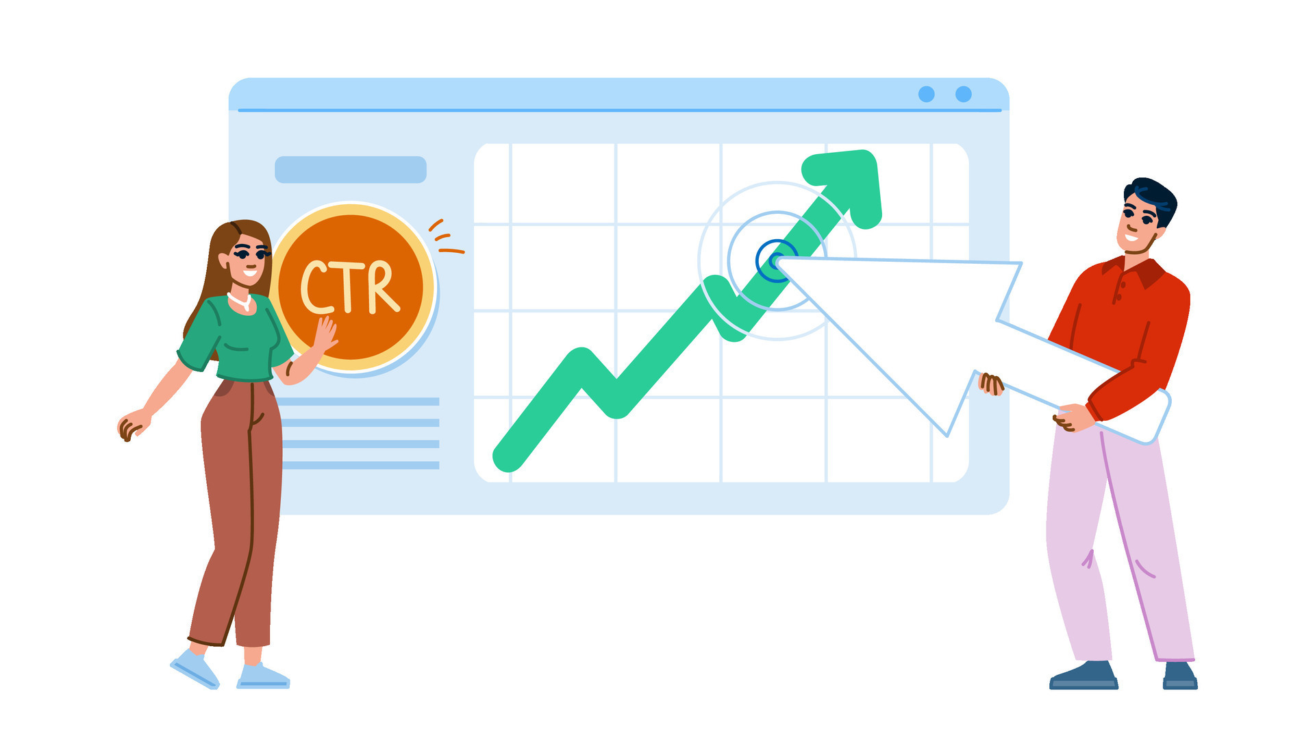 Link Ctr Click Through Rate Vector 41499046 Vector Art At Vecteezy