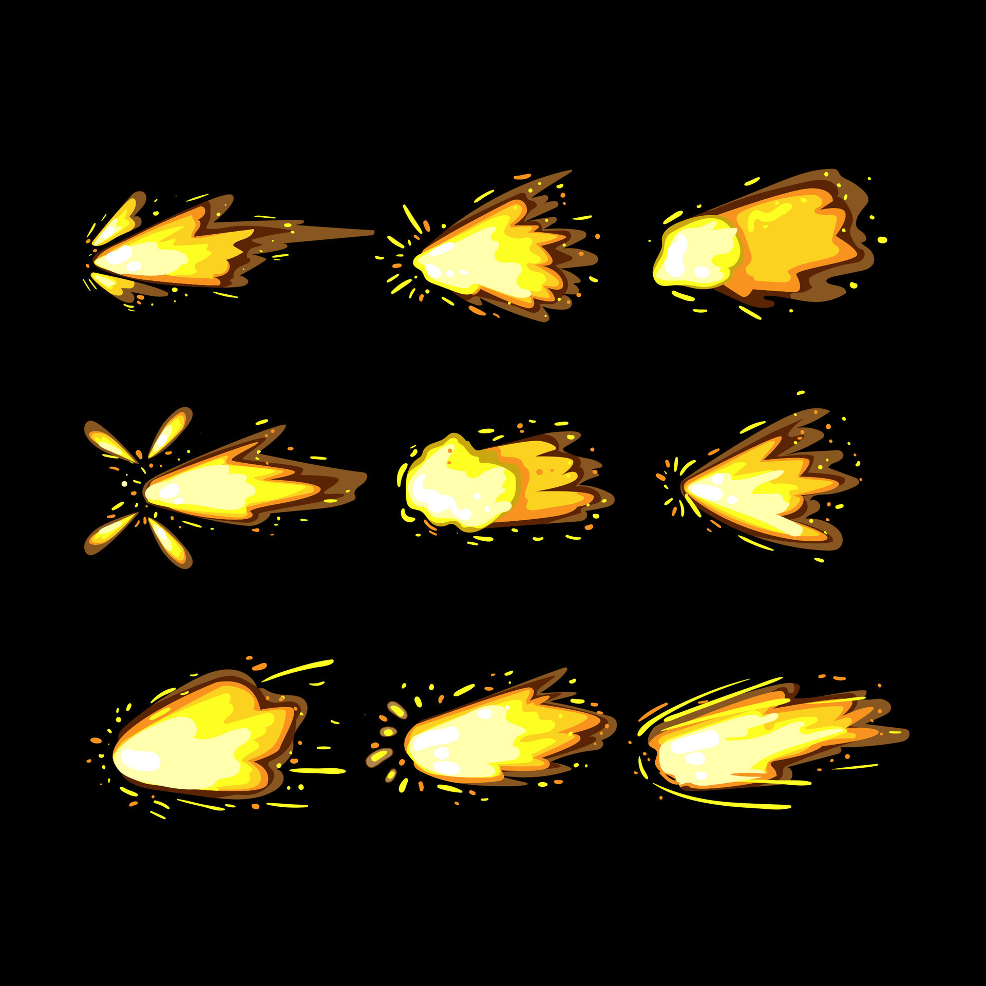 gun flash set cartoon vector illustration 41499168 Vector Art at Vecteezy