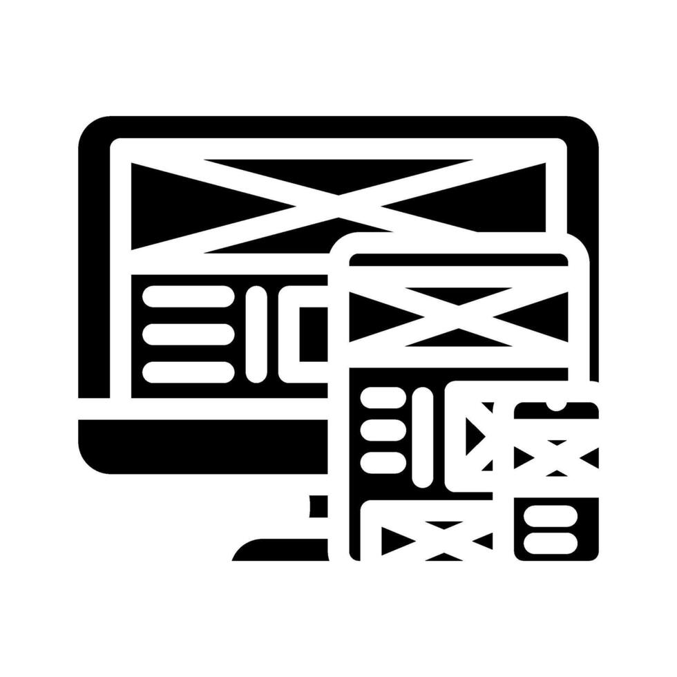 Mockup Ux Ui Design Glyph Icon Vector Illustration 41500574 Vector Art