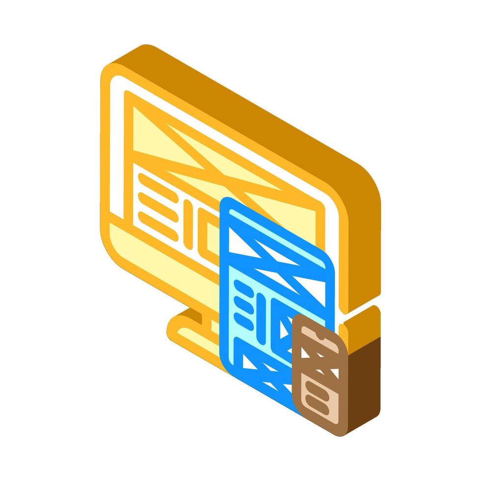 mockup ux ui design isometric icon vector illustration 41500579 Vector ... mockup ux ui design isometric icon vector illustration 41500579 Vector ...