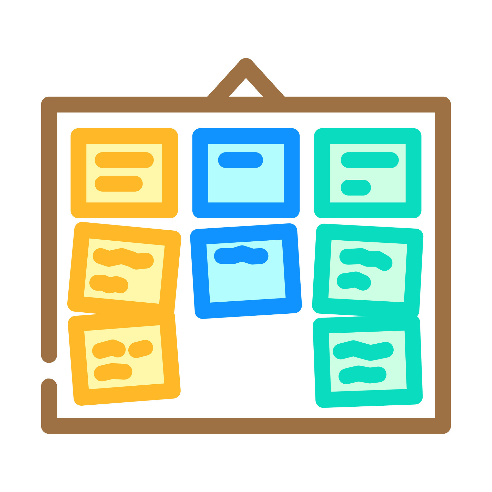 card sorting ux ui design color icon vector illustration 41500608 ...