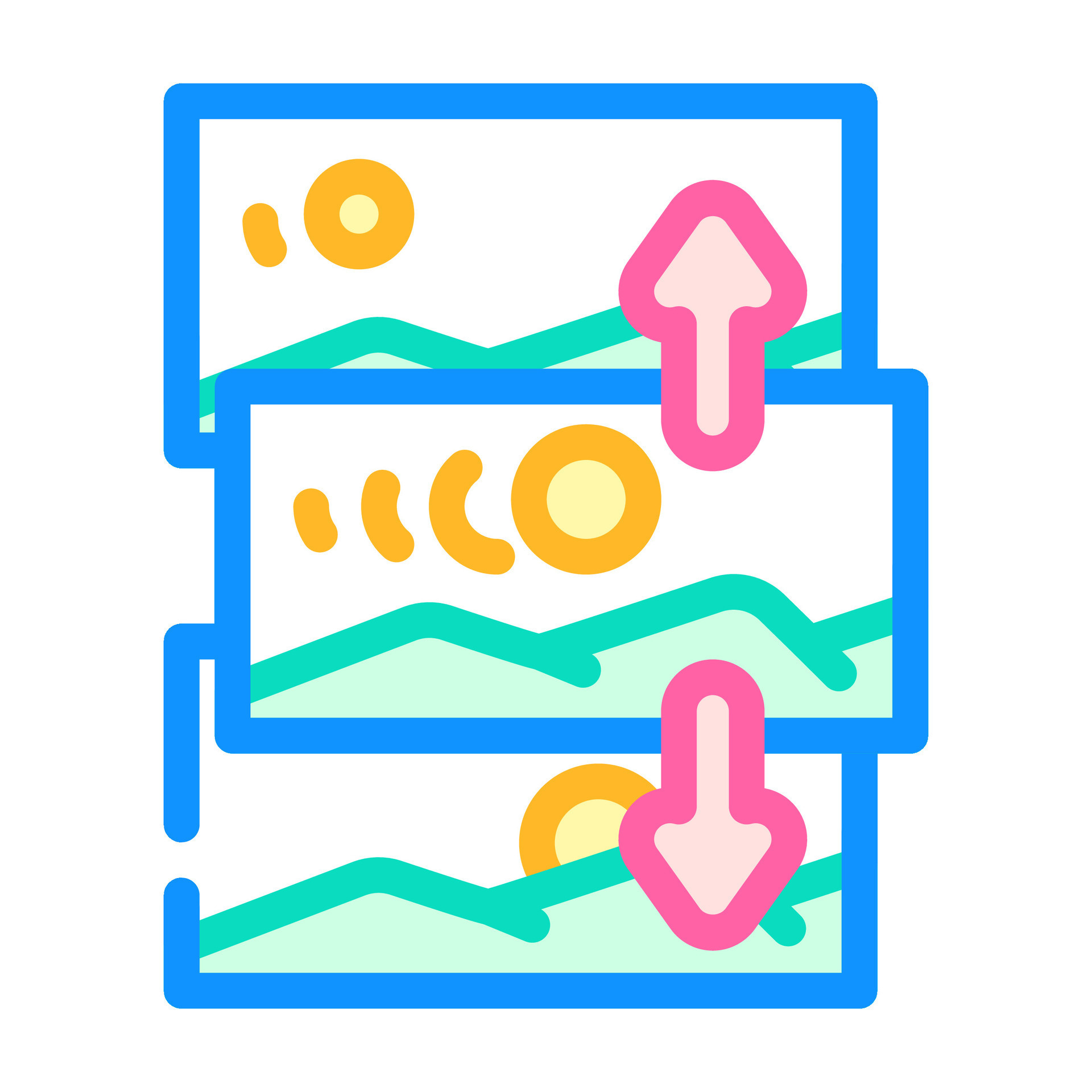 parallax scrolling ux ui design color icon vector illustration 41500690 ... parallax scrolling ux ui design color icon vector illustration 41500690 ...