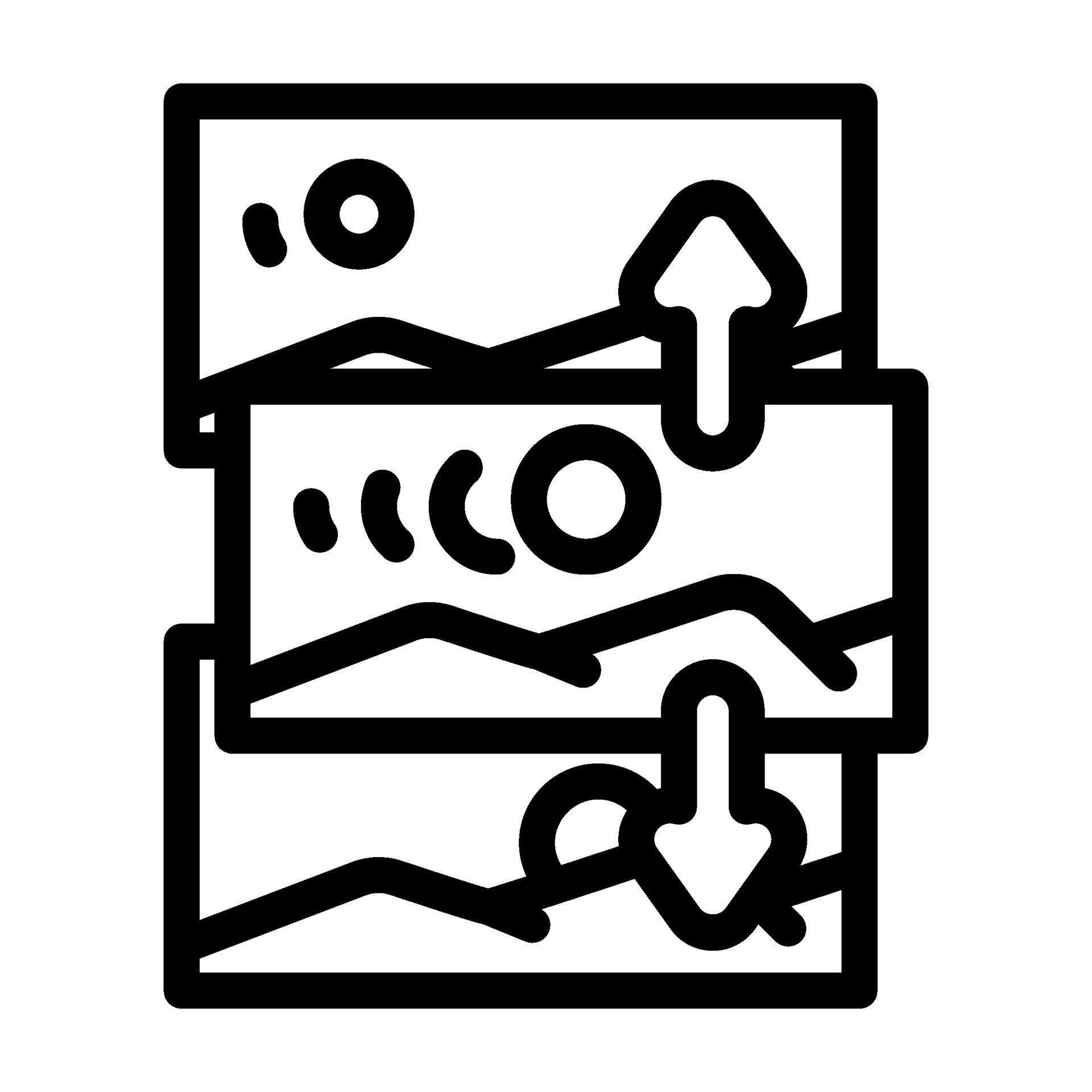 parallax scrolling ux ui design line icon vector illustration 41500693 Vector Art at Vecteezy