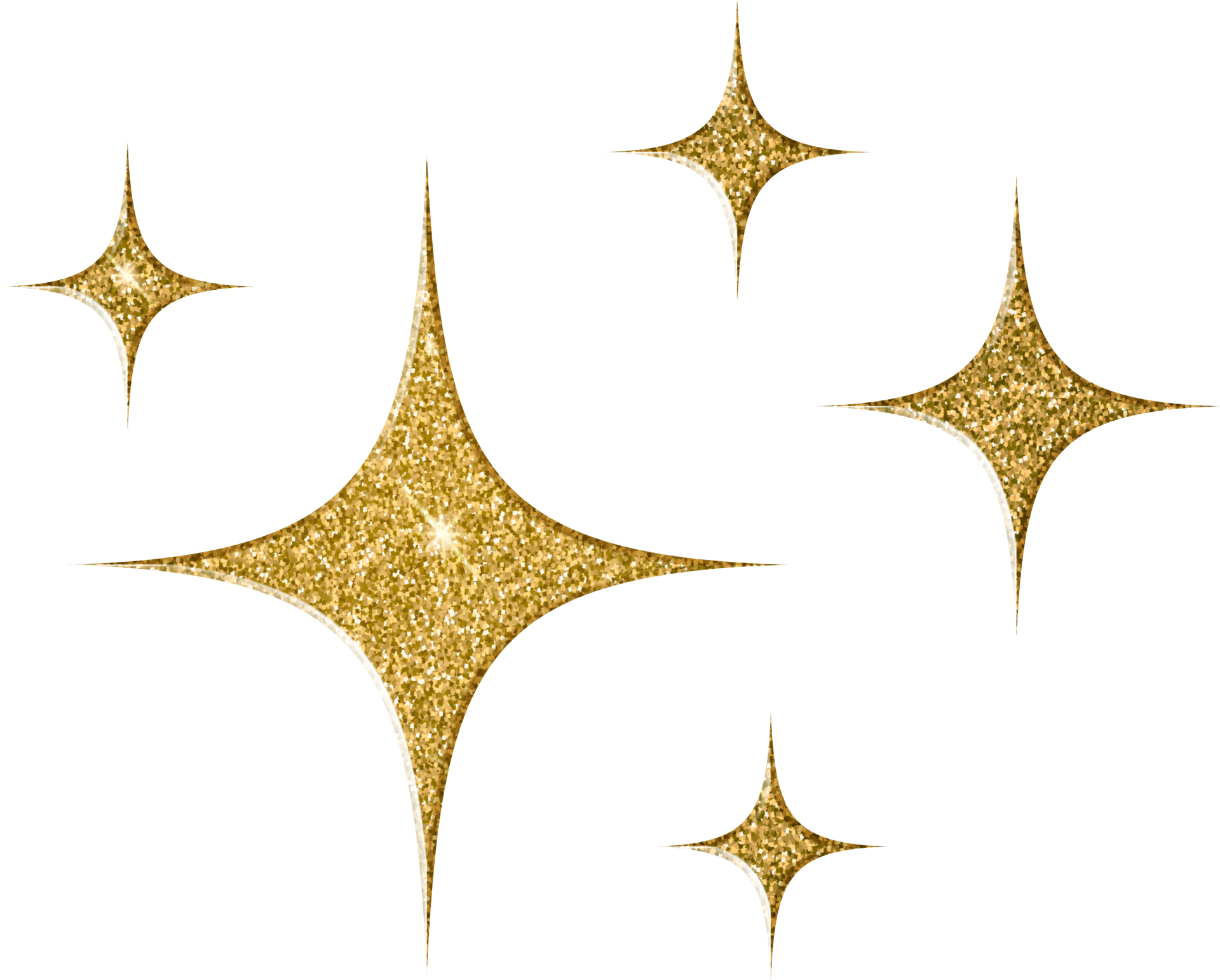 Gold Glitter Celestial Star Grouping 41502271 PNG