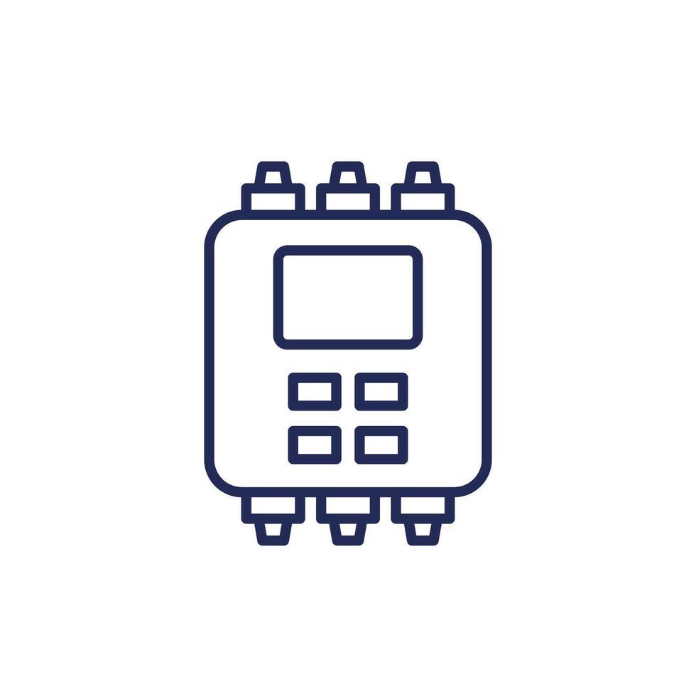 Plc Line Icon On White Programmable Logic Controller 41502445 Vector
