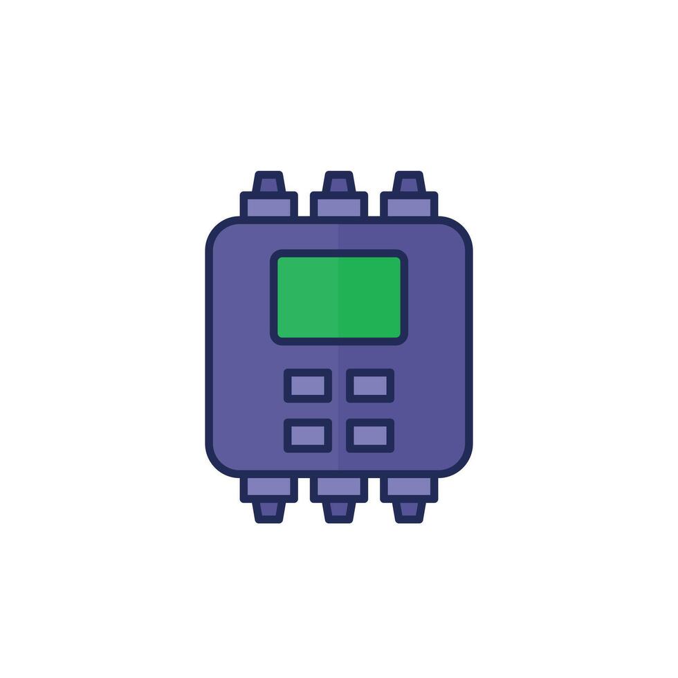 Plc Icon With Outline Programmable Logic Controller 41502497 Vector