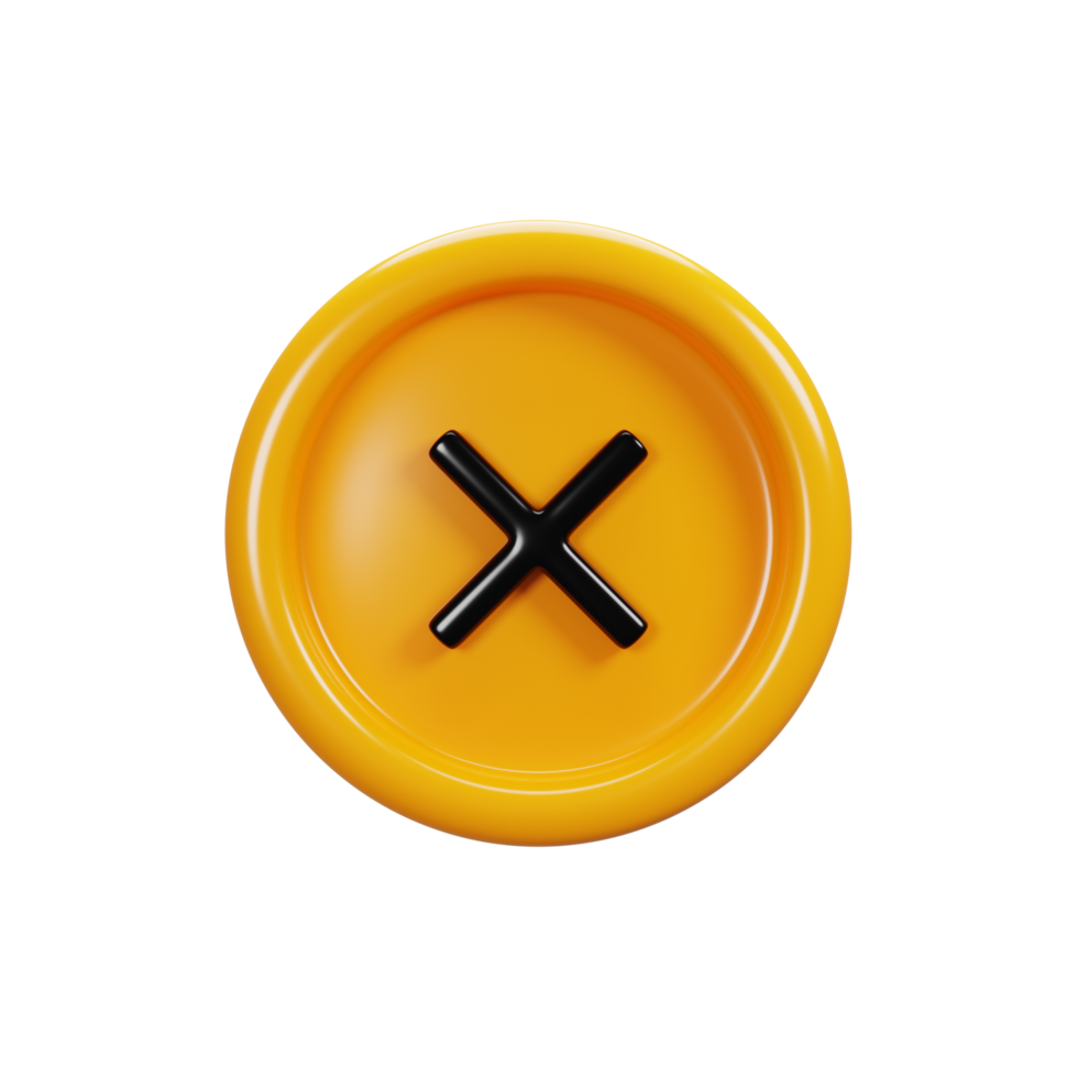 3d rendering delete button sign icon. User interface icon concept ...