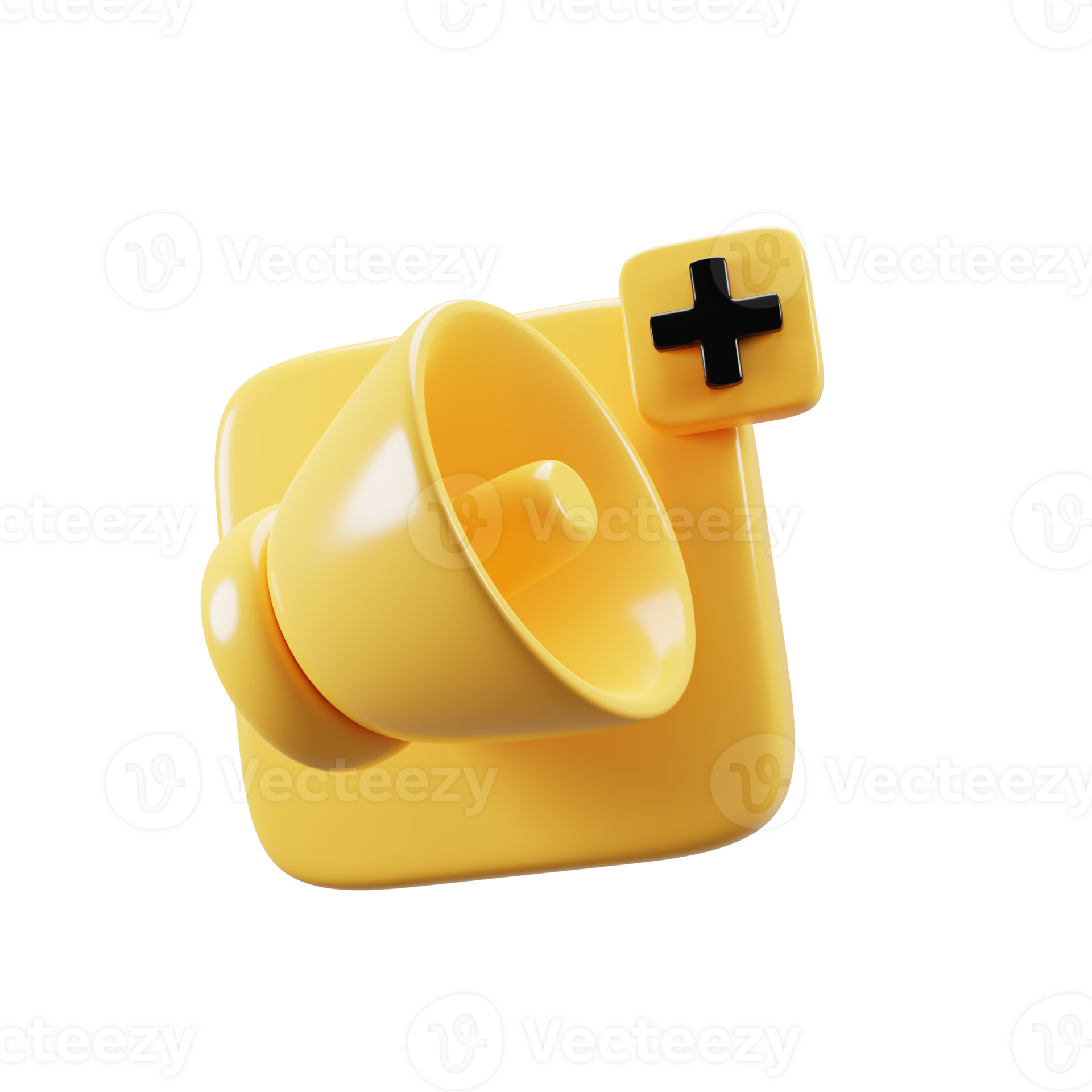 Social media volume button icon on 3d rendering. Multimedia user ...