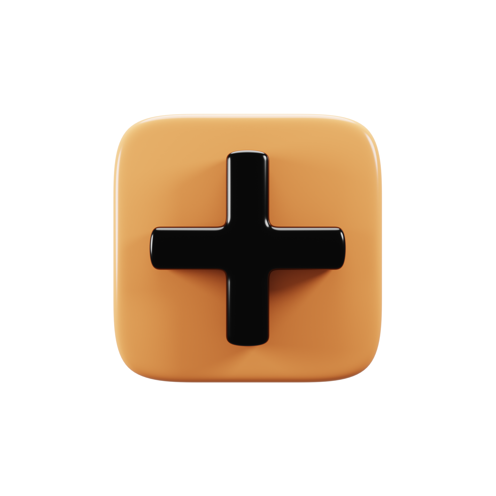 Add button icon on 3d rendering. Mobile phone user interface icon ...