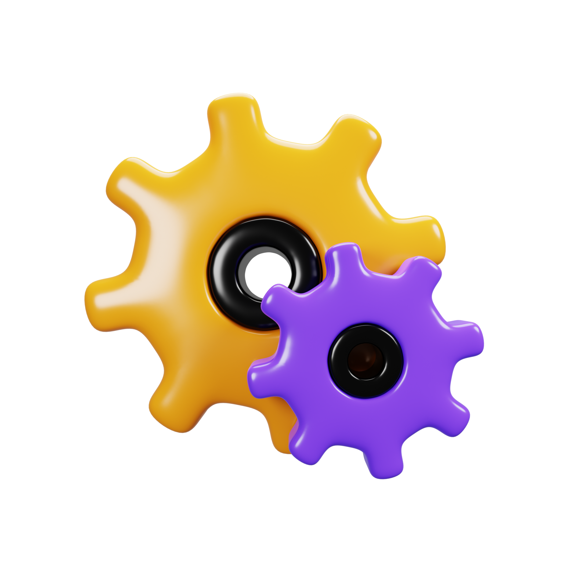 3d rendering gear setting icon. User interface icon concept 41503660 PNG