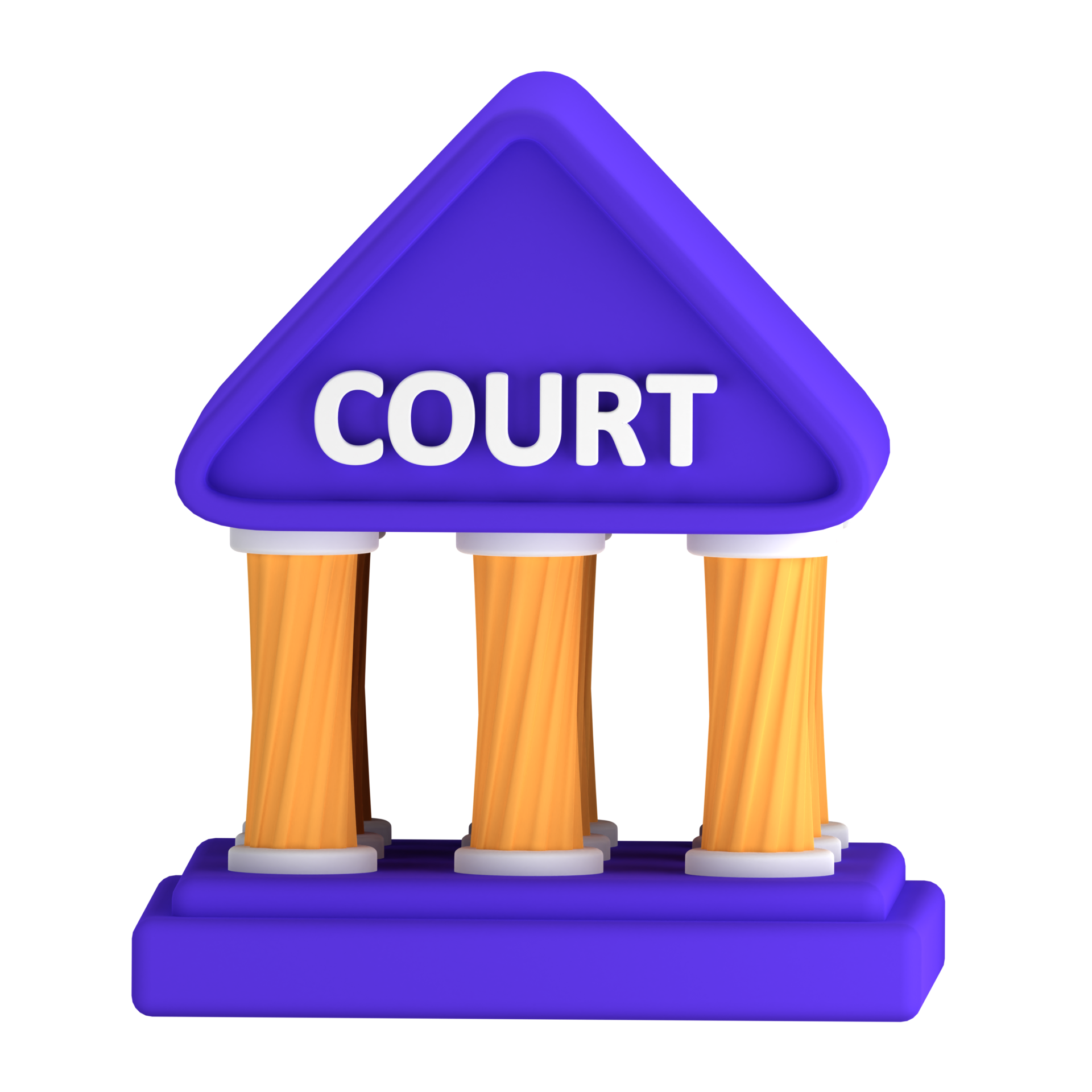 Court Building 3D Illustration for uiux, web, app, presentation, etc ... Court Building 3D Illustration for uiux, web, app, presentation, etc ...