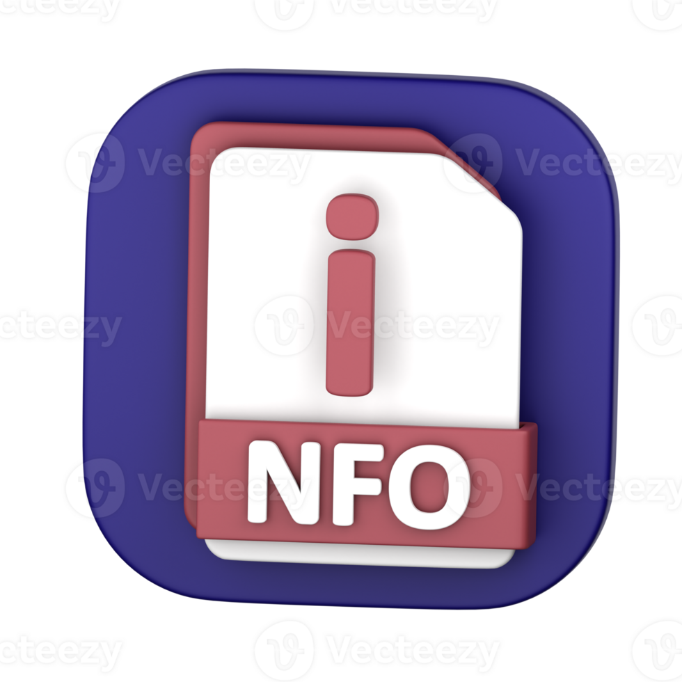 Nfo File 3d Illustration For Uiux Web App Presentation Etc 41503843 Png