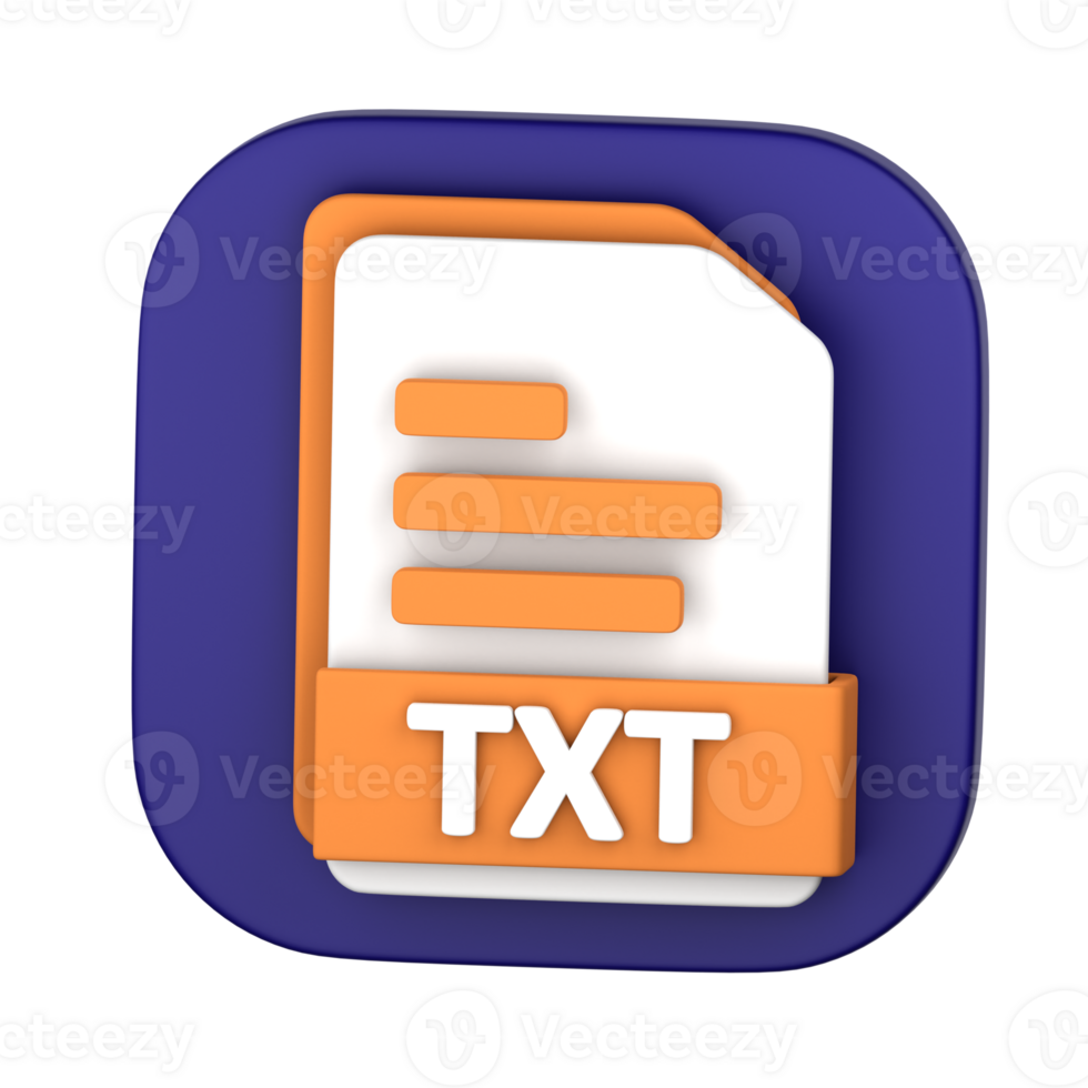 Txt File 3d Illustration For Uiux Web App Presentation Etc 41503844 Png