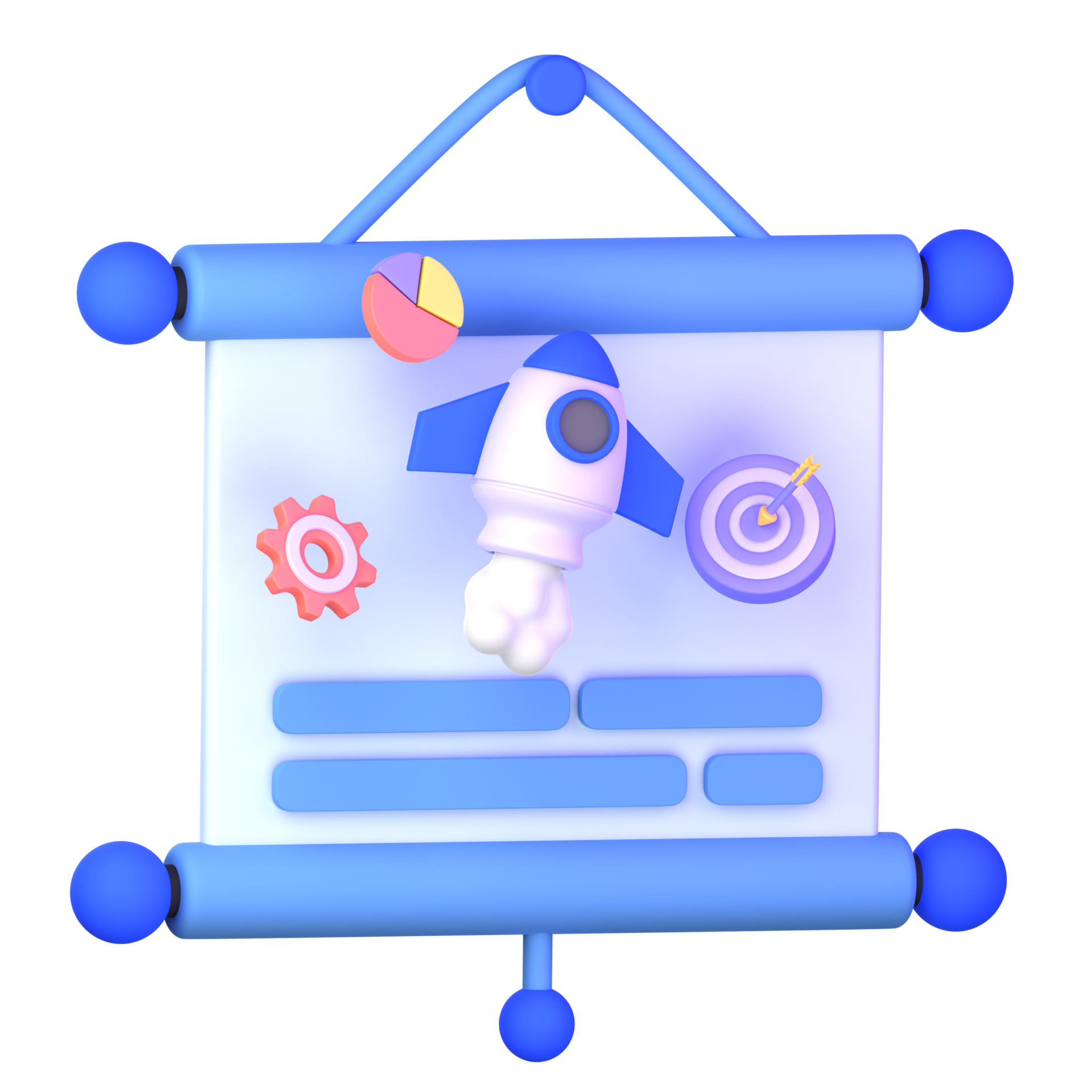 Startup Presentation 3d Illustration For Uiux Web App Presentation Etc 41503859 Png