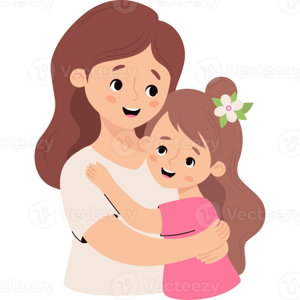 Happy Mother Hugs Daughter 41504059 Png