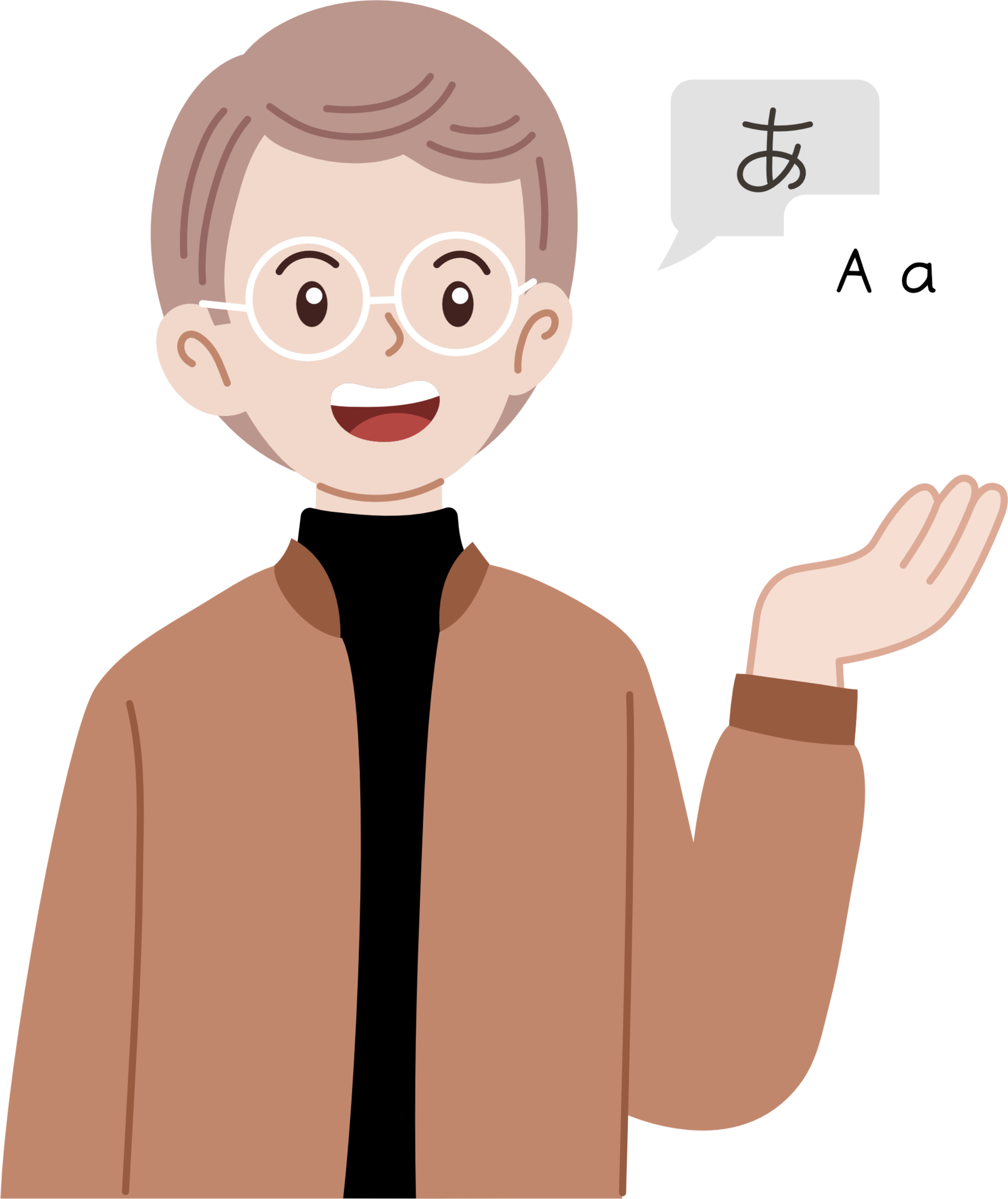 Cute Language Interpreter Cartoon Character 41506235 Png
