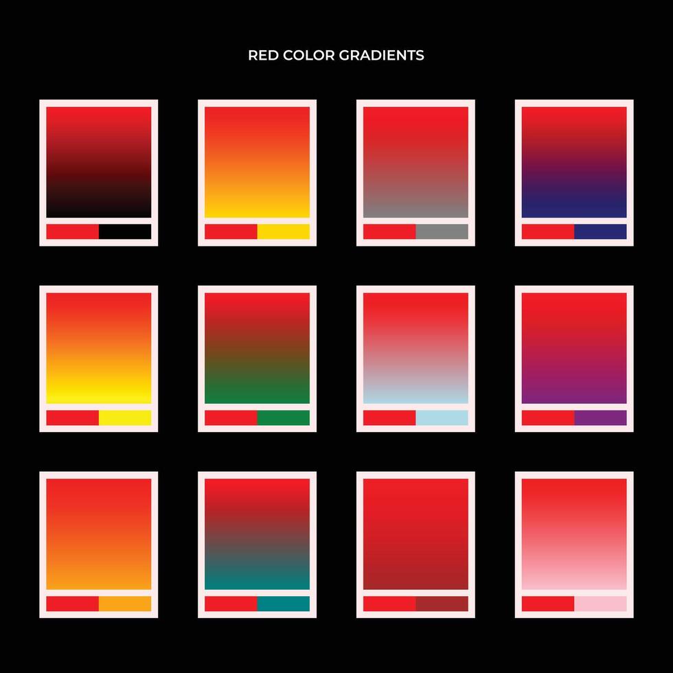 Vector abstract modern collection of red gradients 41638378 Vector Art ...