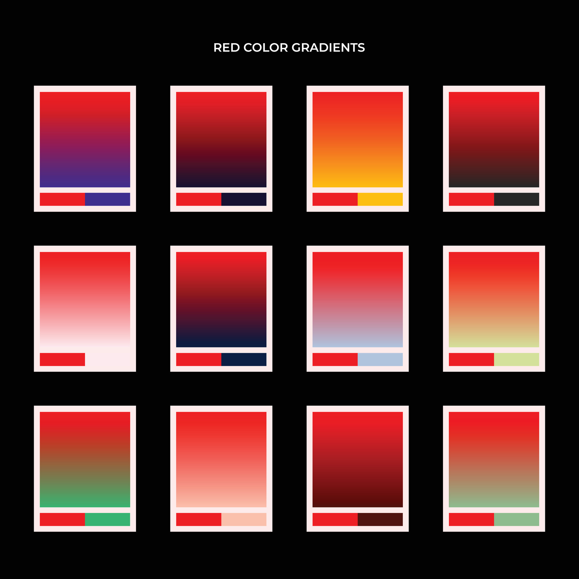 Vector attractive and modern pack of red color gradients 41638446 ...