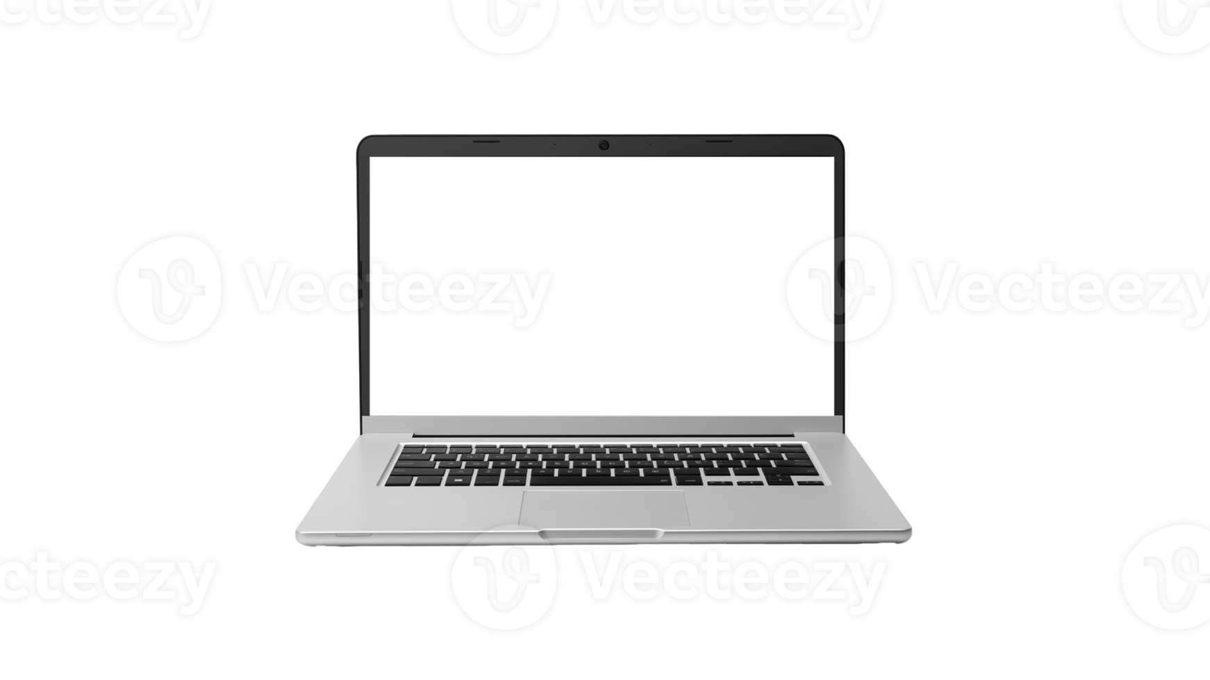 AI generated Isolated laptop with transparent screen cut out. Laptop ...