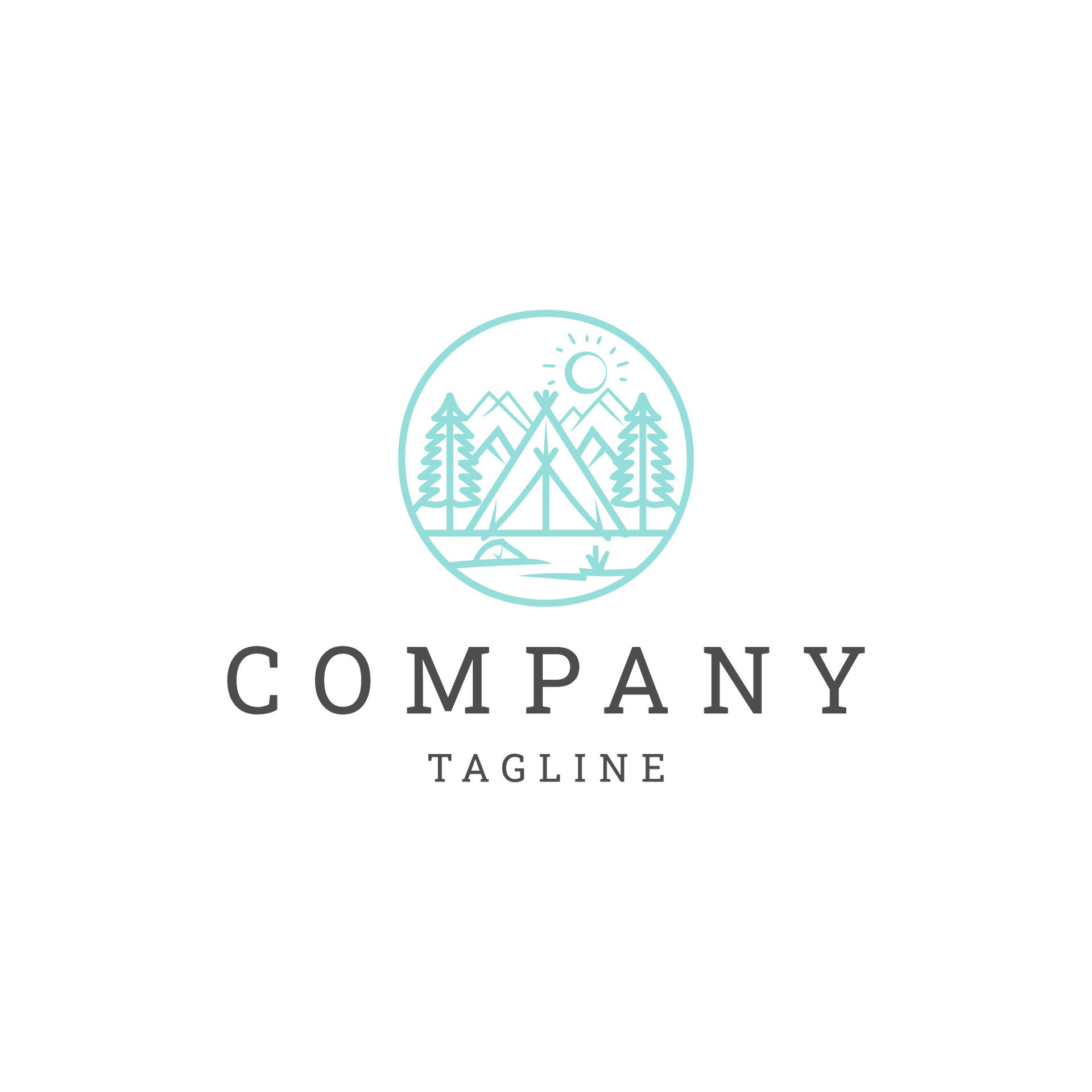 Ai Generated Camping Logo Vector Icon Flat Design 41641103 Vector Art