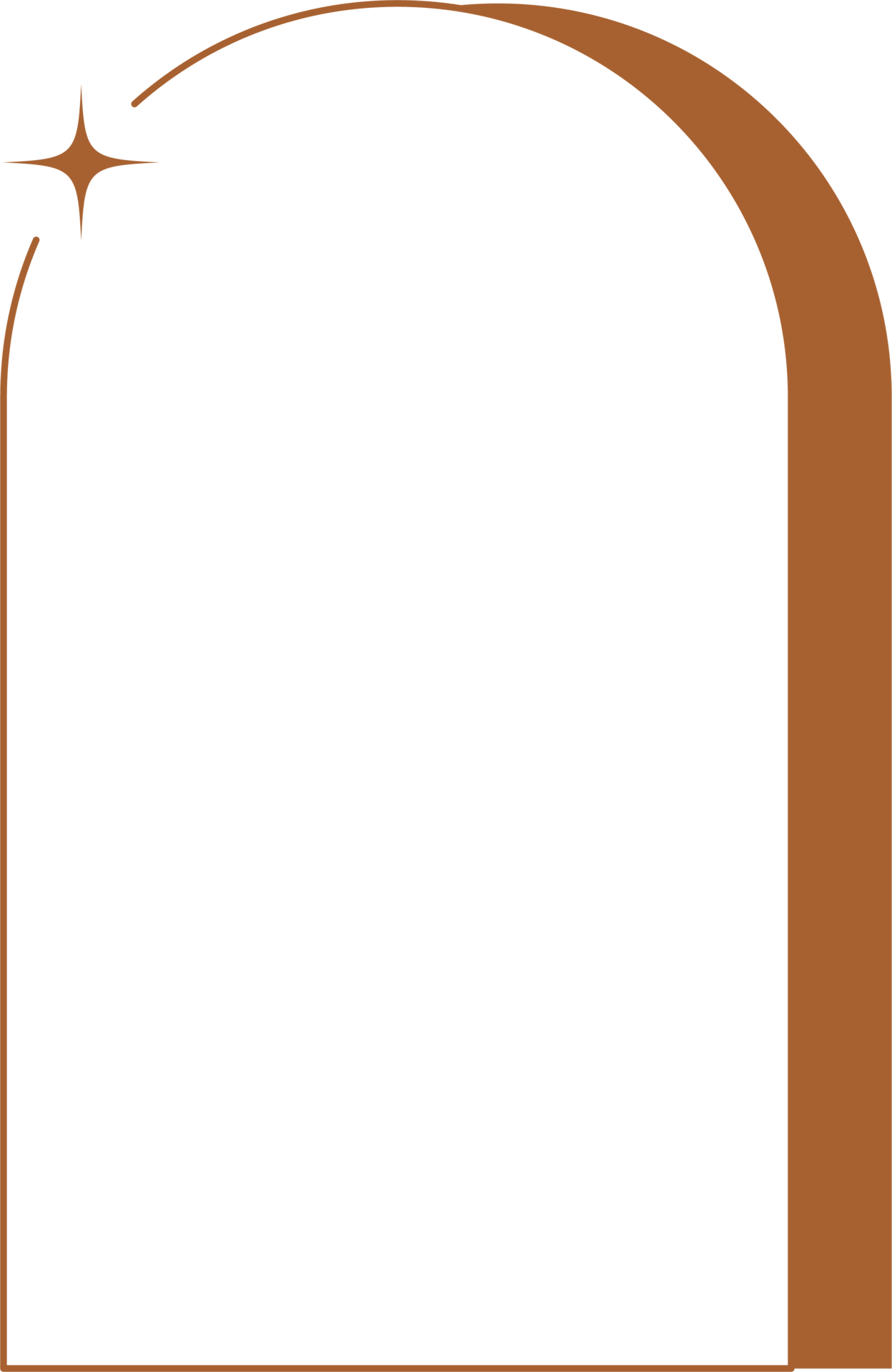 Aesthetic Frame Shape Outline Minimal Graphic Element With Stars Abstract Boho Arch With