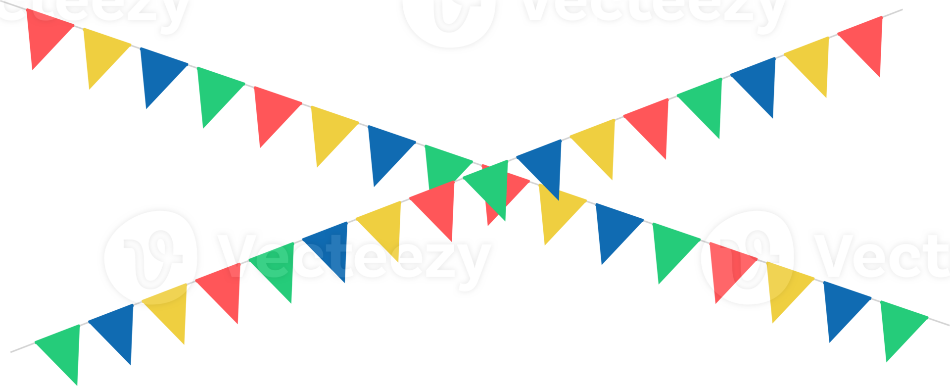 Triangular cross flags, decorative colorful party pennants for birthday ...