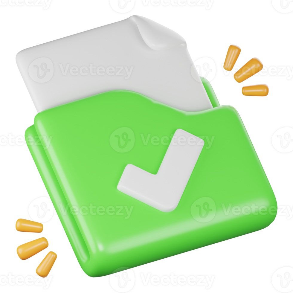 Approved Folder 3d Icon Illustration 41643563 Png