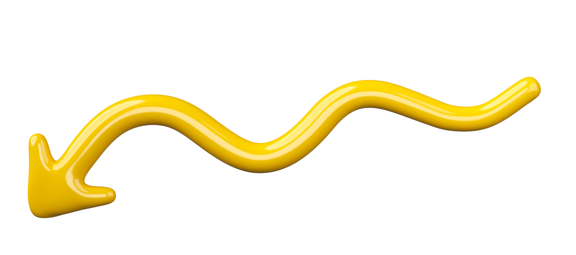 3D Yellow Curved Arrow Isolated on transparent background. 41643935 PNG 3D Yellow Curved Arrow Isolated on transparent background. 41643935 PNG