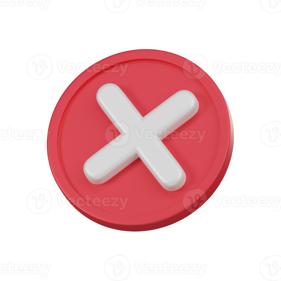 Minimal cancel, close, delete icon. 3d render isolated illustration ... Minimal cancel, close, delete icon. 3d render isolated illustration ...