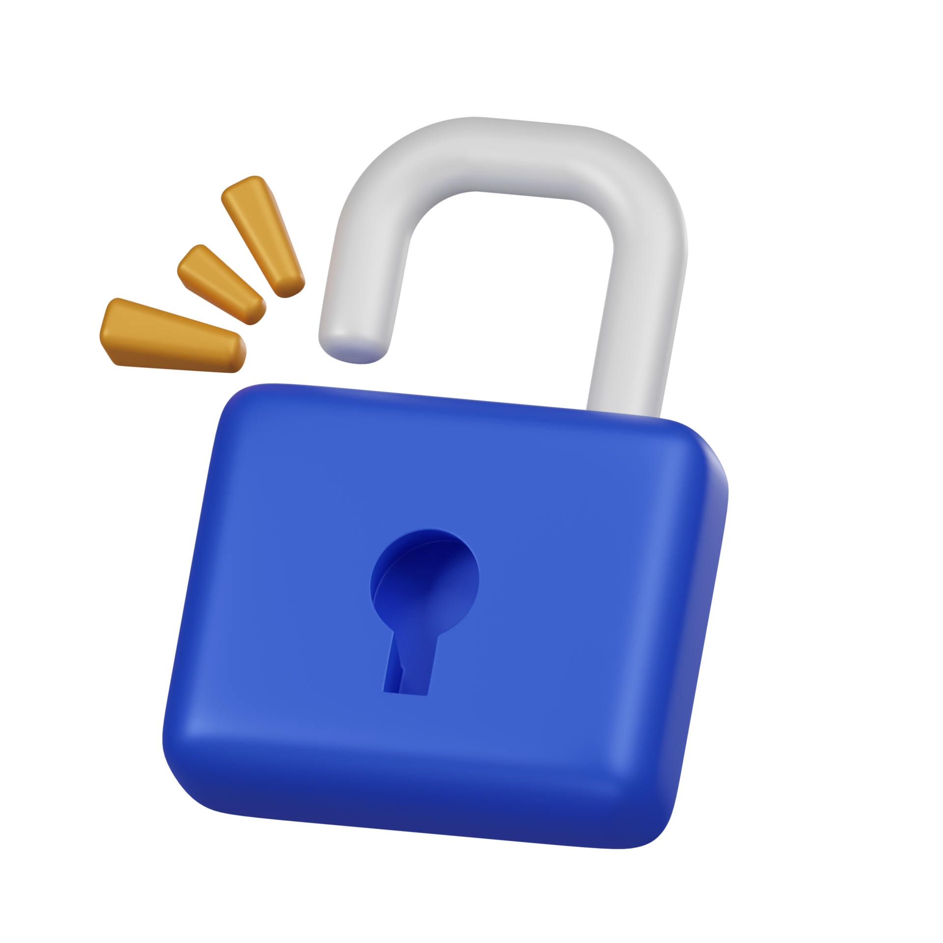 Minimal lock open or unlock icon. 3d render isolated illustration. 41644177 PNG