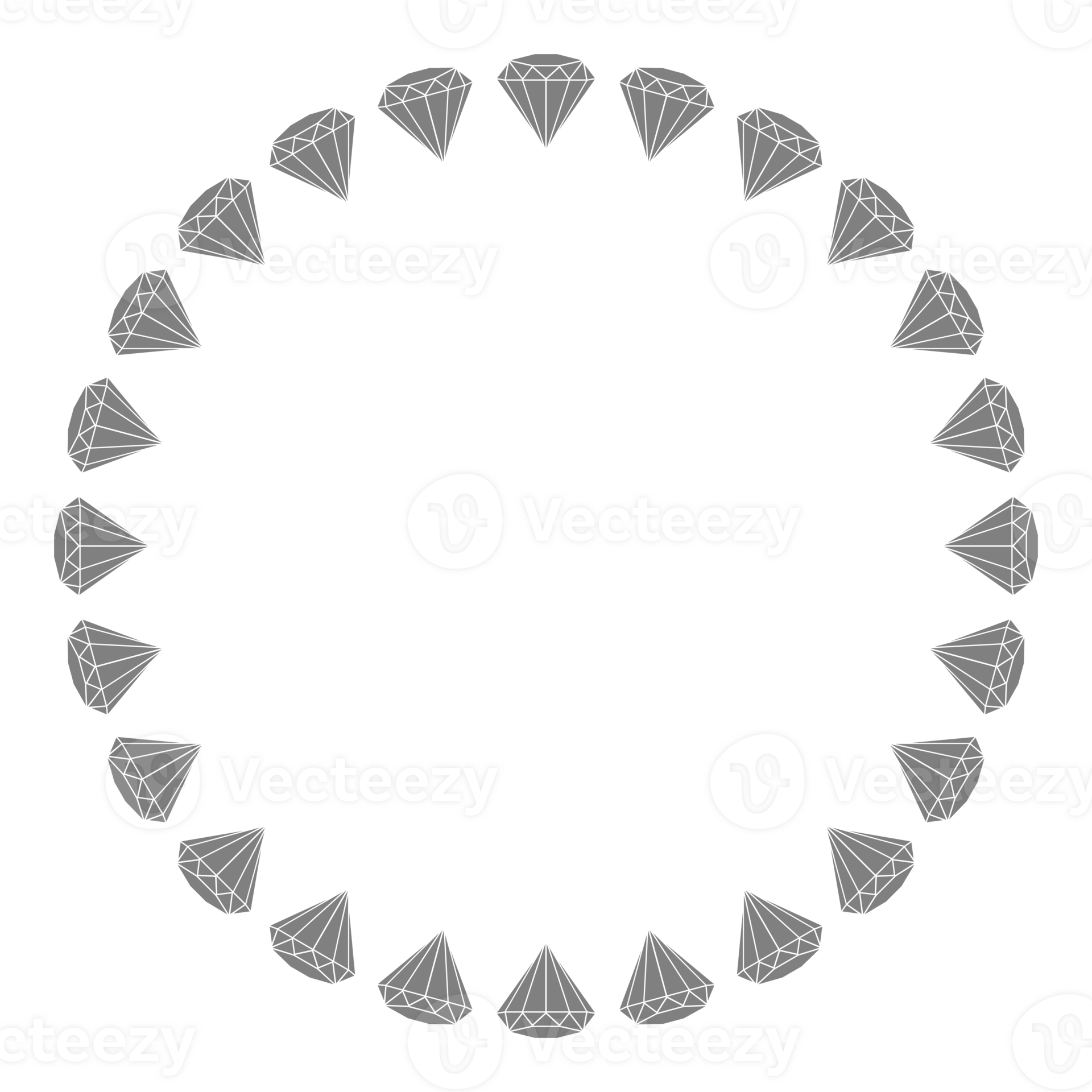 Diamond in Circle Shaped, can use for Art Illustration, Logo Gram ...