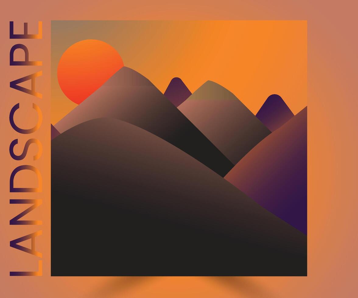 vector landscape illustration design 41645786 Vector Art at Vecteezy