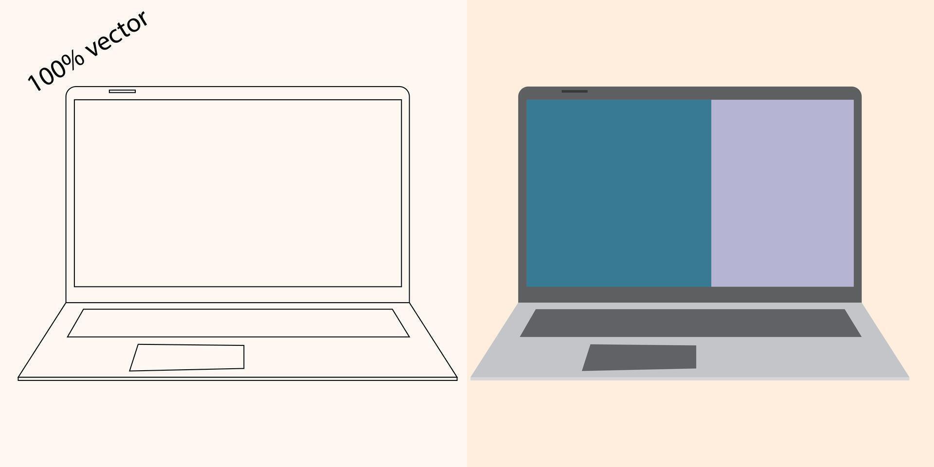vector and line art for laptops 41646023 Vector Art at Vecteezy