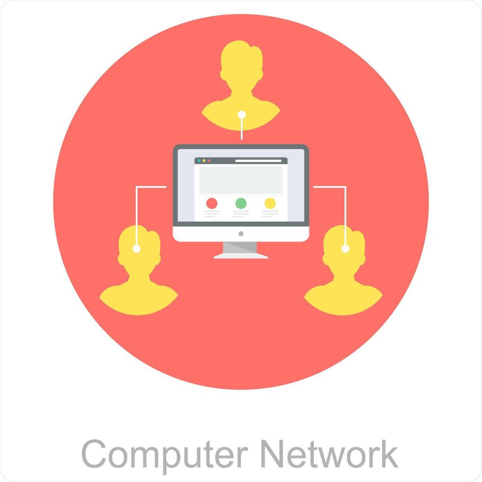 Computer Network and computer icon concept 41647407 Vector Art at Vecteezy