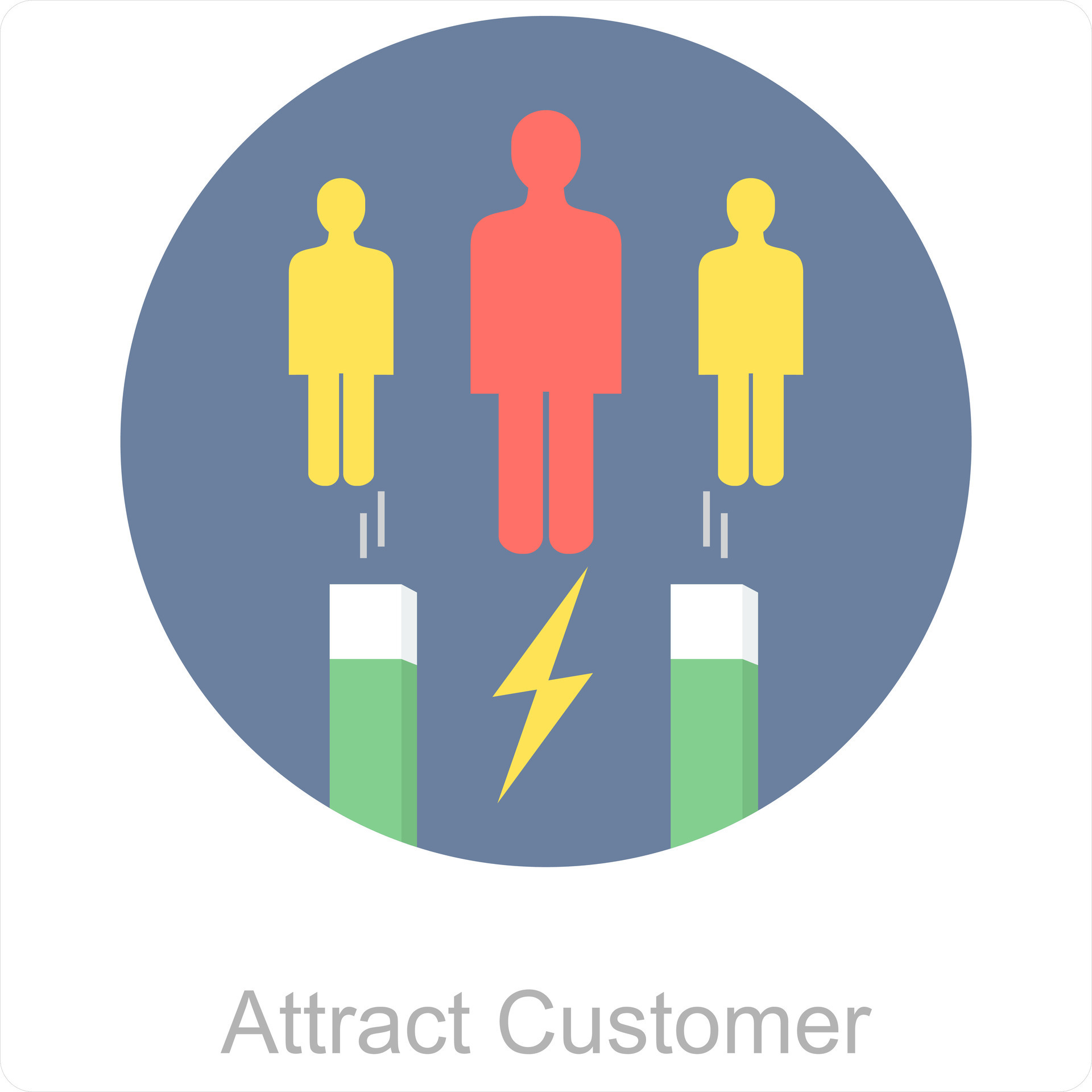 Attract Customer And Attract Icon Concept 41648031 Vector Art At Vecteezy