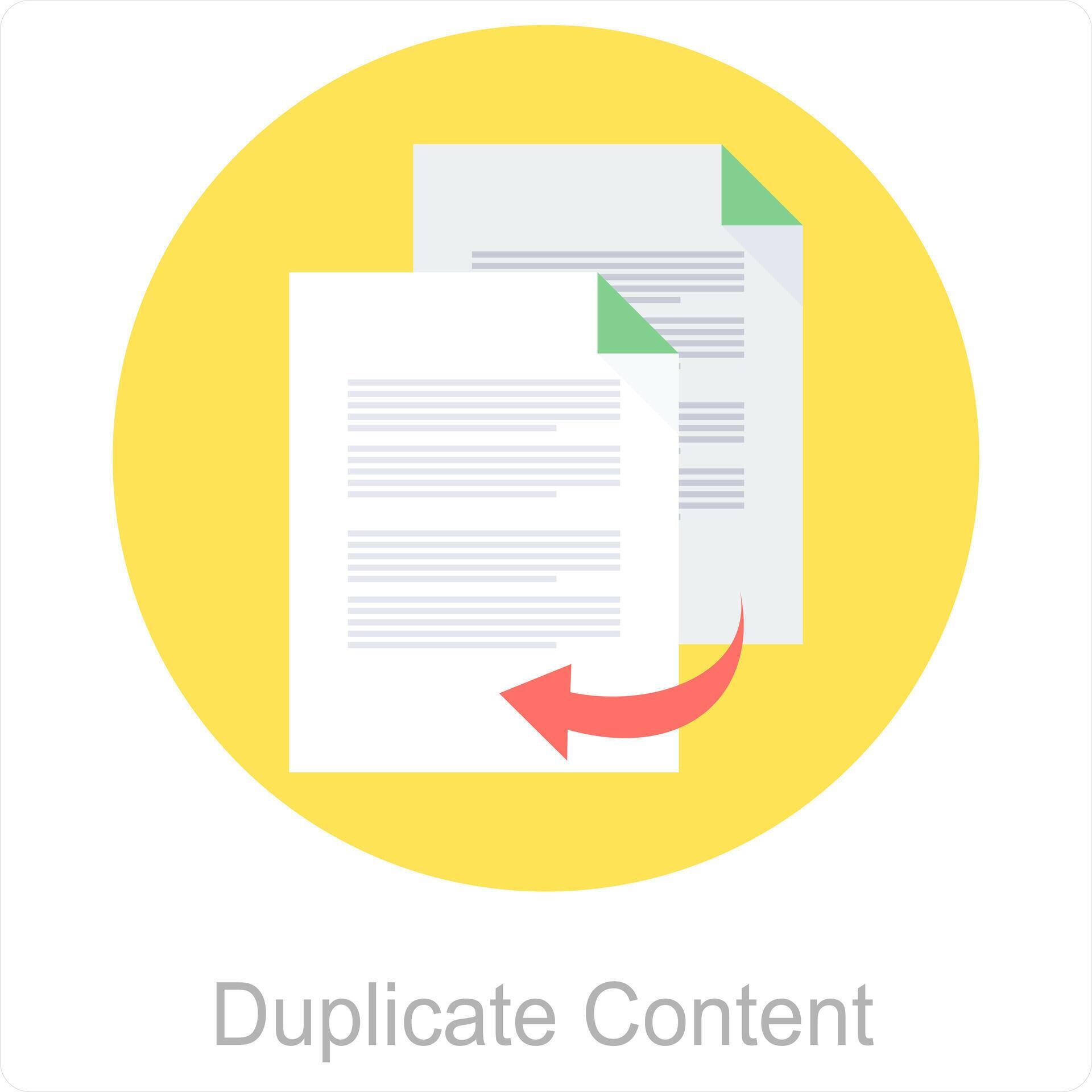 Duplicate Content and duplicate icon concept 41652759 Vector Art at Vecteezy