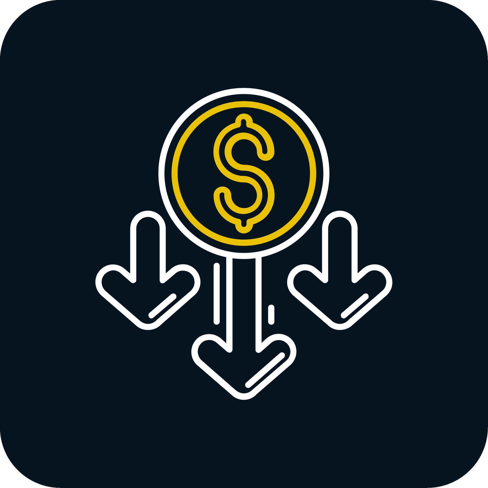 Decrease Line Yellow White Icon 41655872 Vector Art at Vecteezy