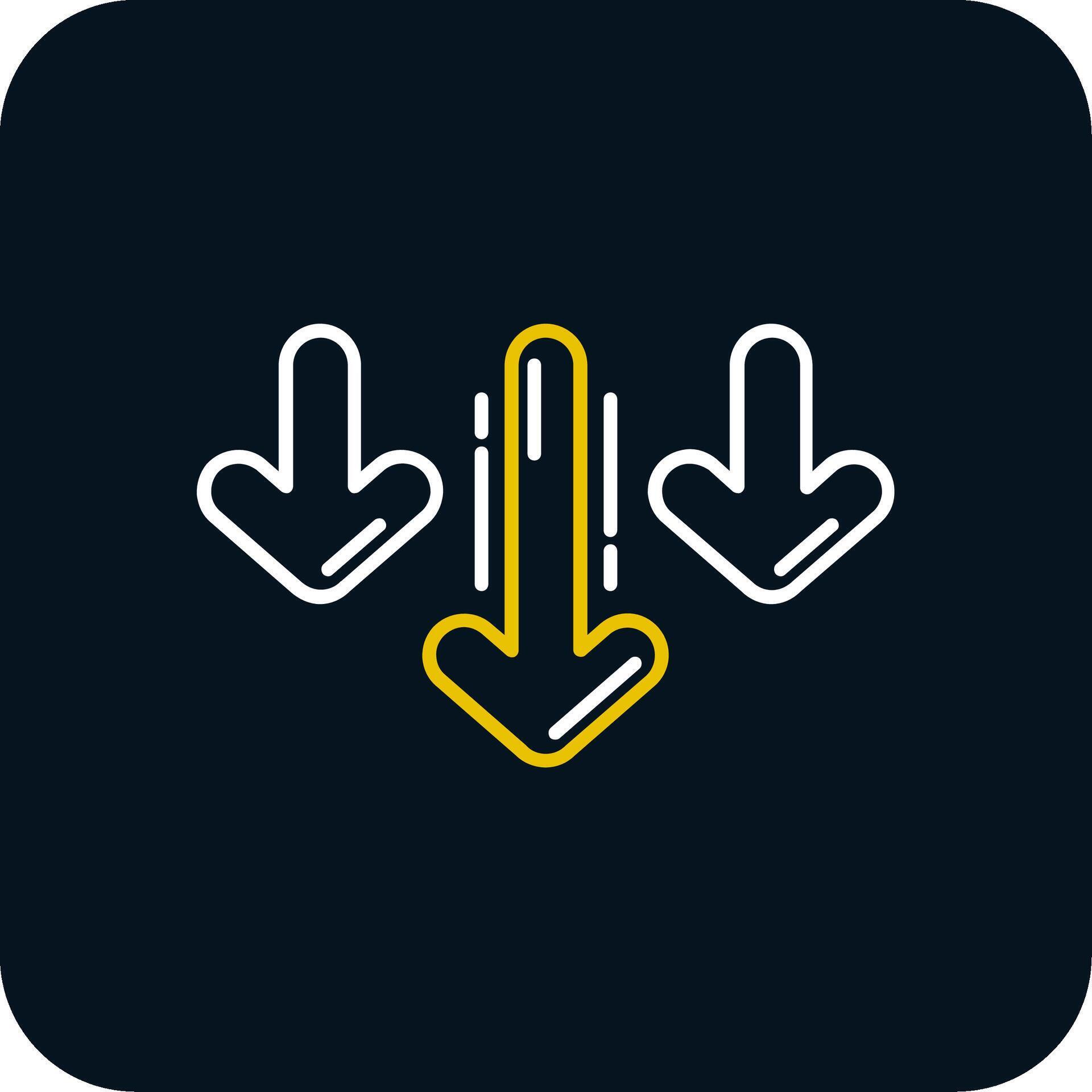 Decrease Line Yellow White Icon 41655951 Vector Art at Vecteezy