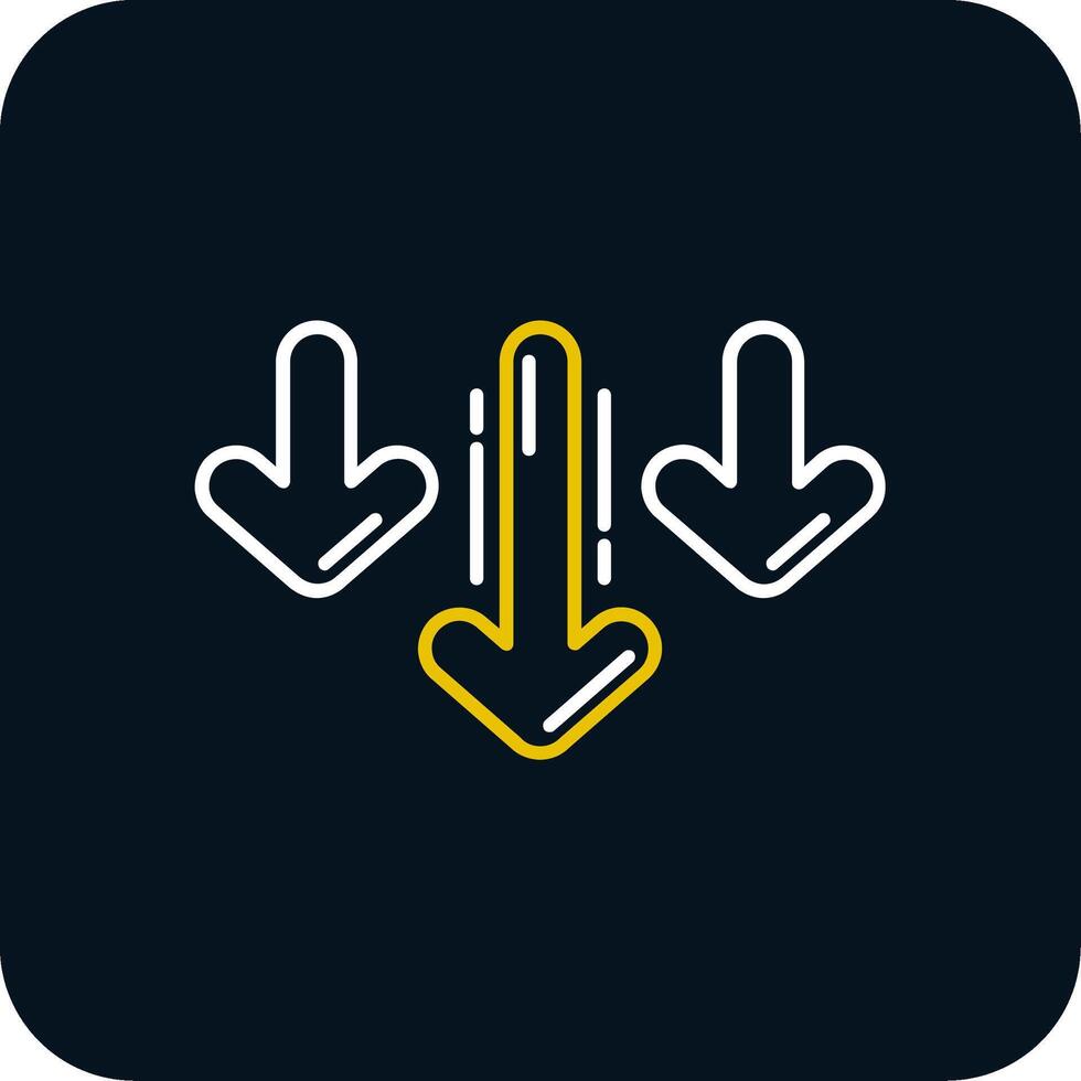 Decrease Line Yellow White Icon 41655951 Vector Art at Vecteezy