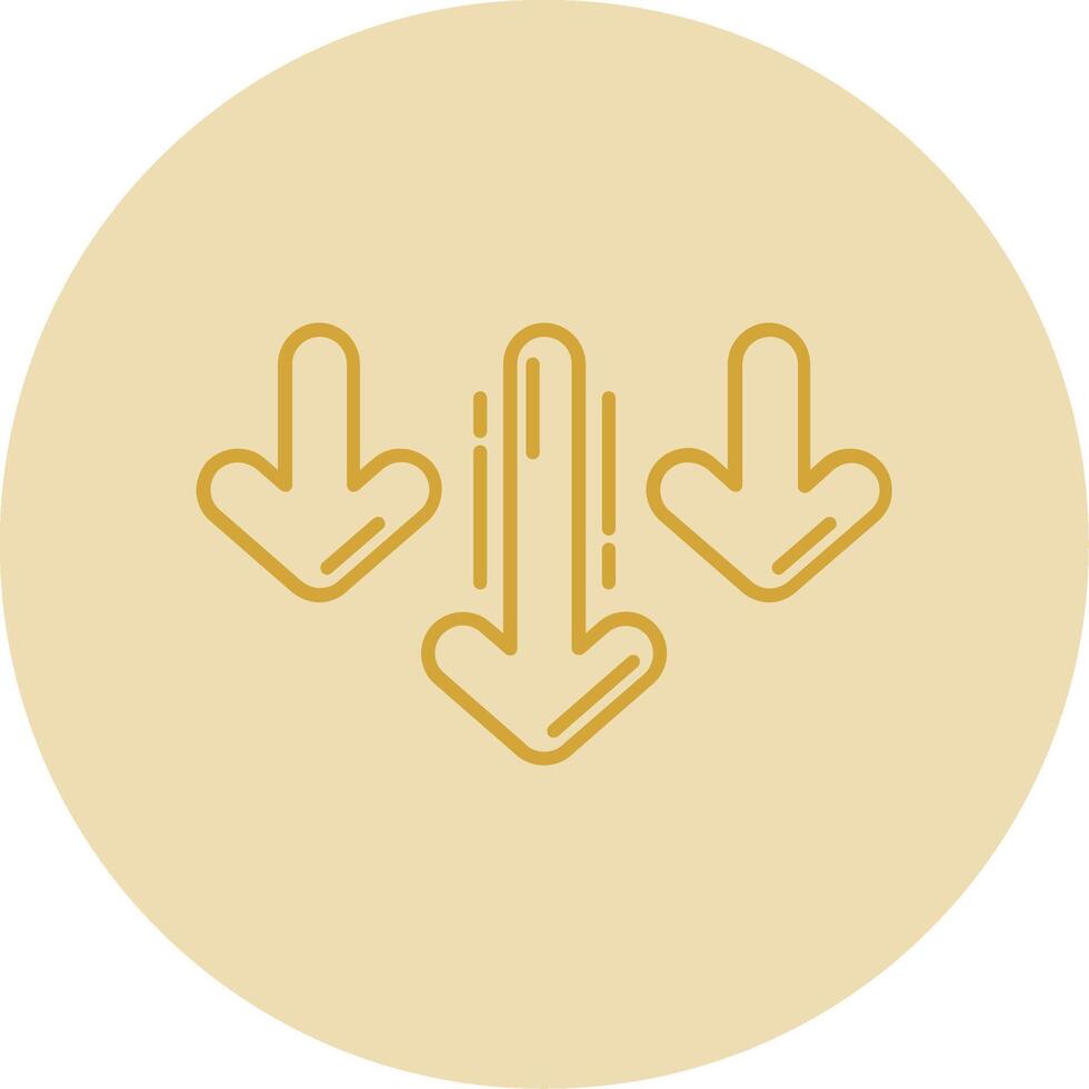 Decrease Line Yellow Circle Icon 41655962 Vector Art at Vecteezy