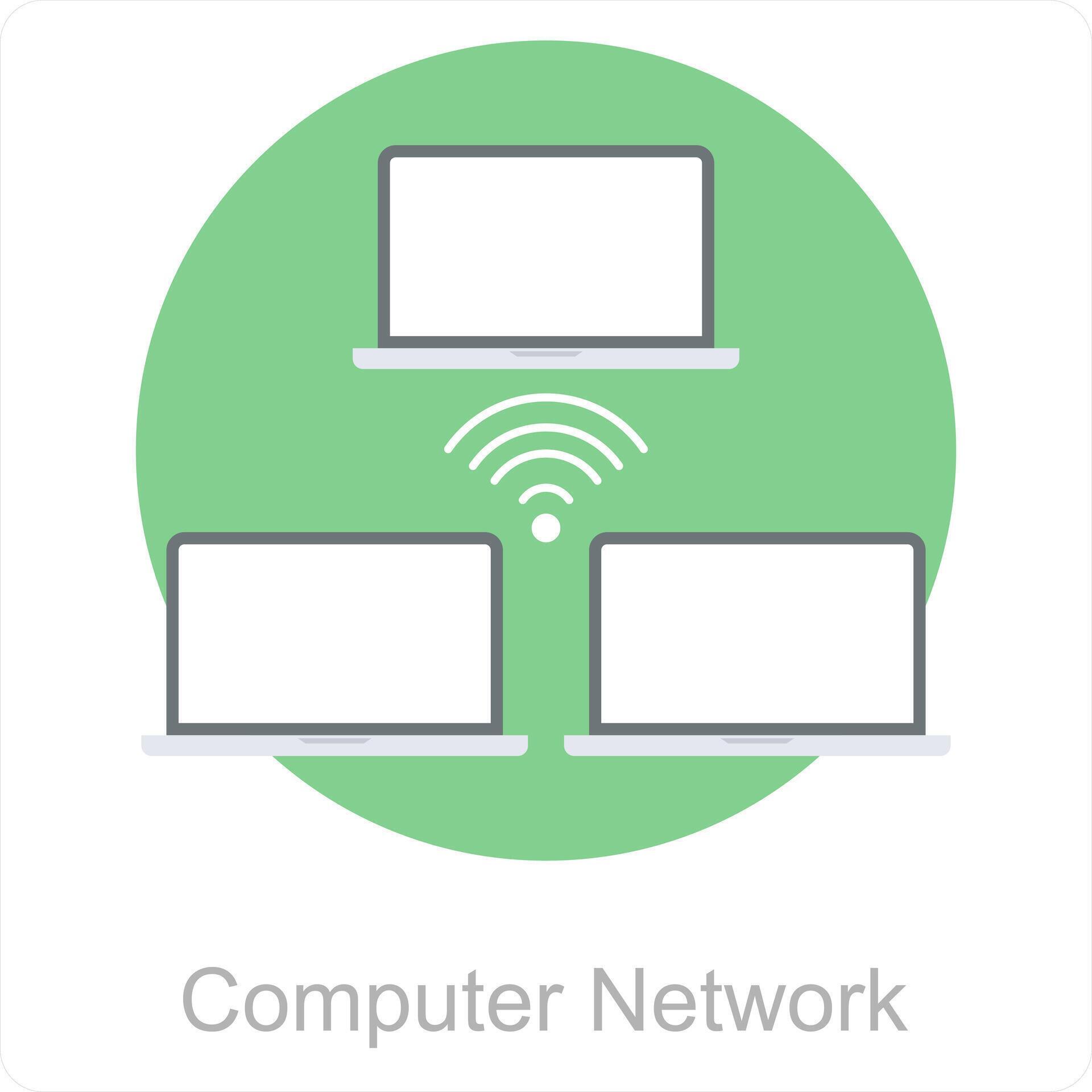 Computer Network And Connection Icon Concept 41657023 Vector Art At