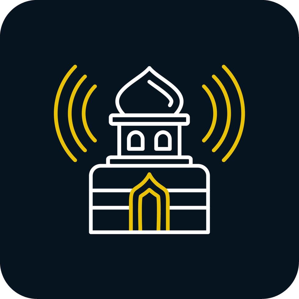 Adhan Line Yellow White Icon 41657544 Vector Art At Vecteezy