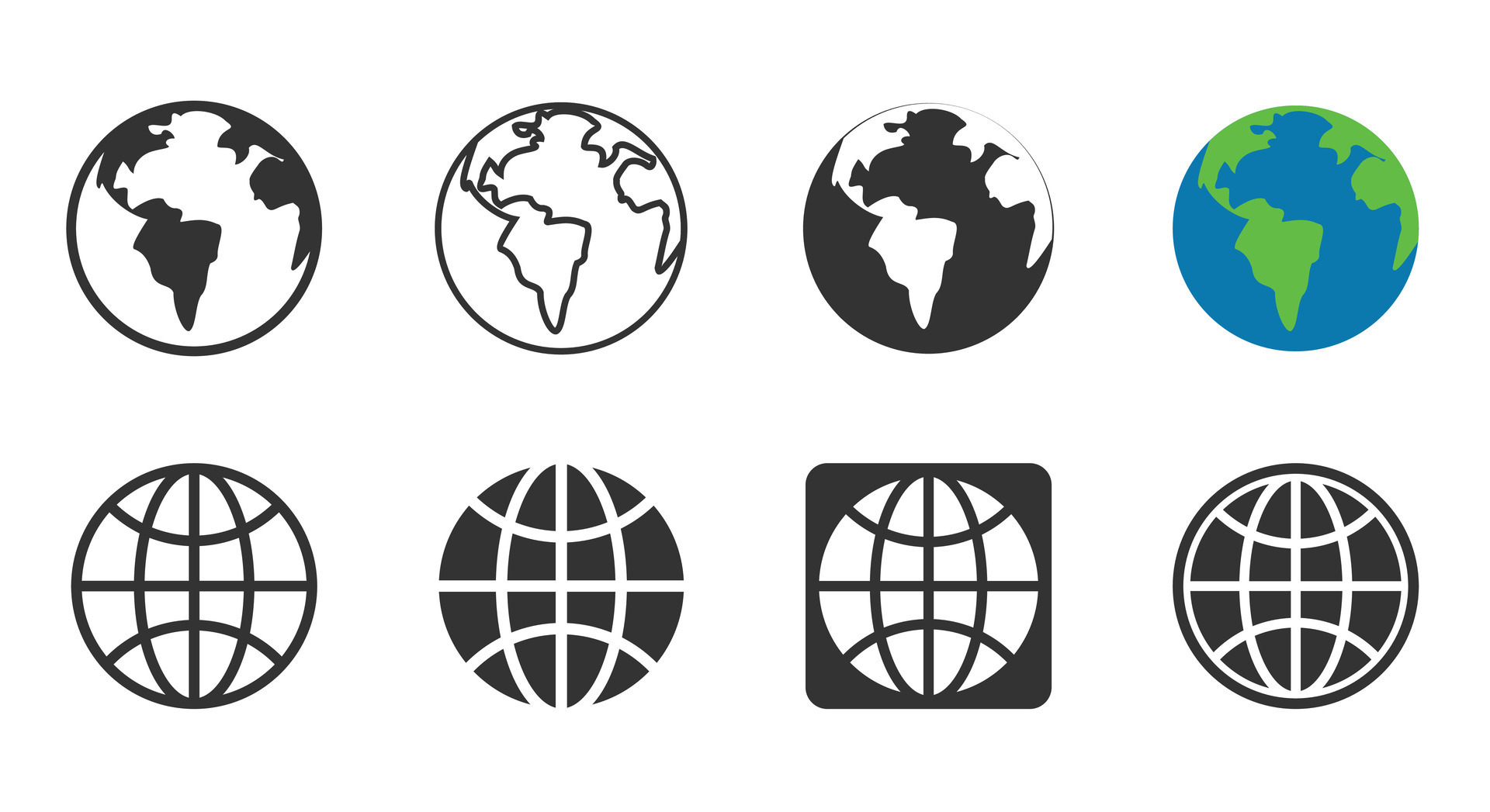 Earth icon set for graphic needs 41660018 Vector Art at Vecteezy