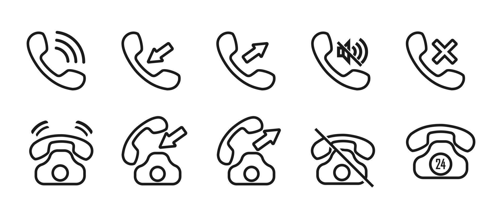 Call Icon set 41660022 Vector Art at Vecteezy