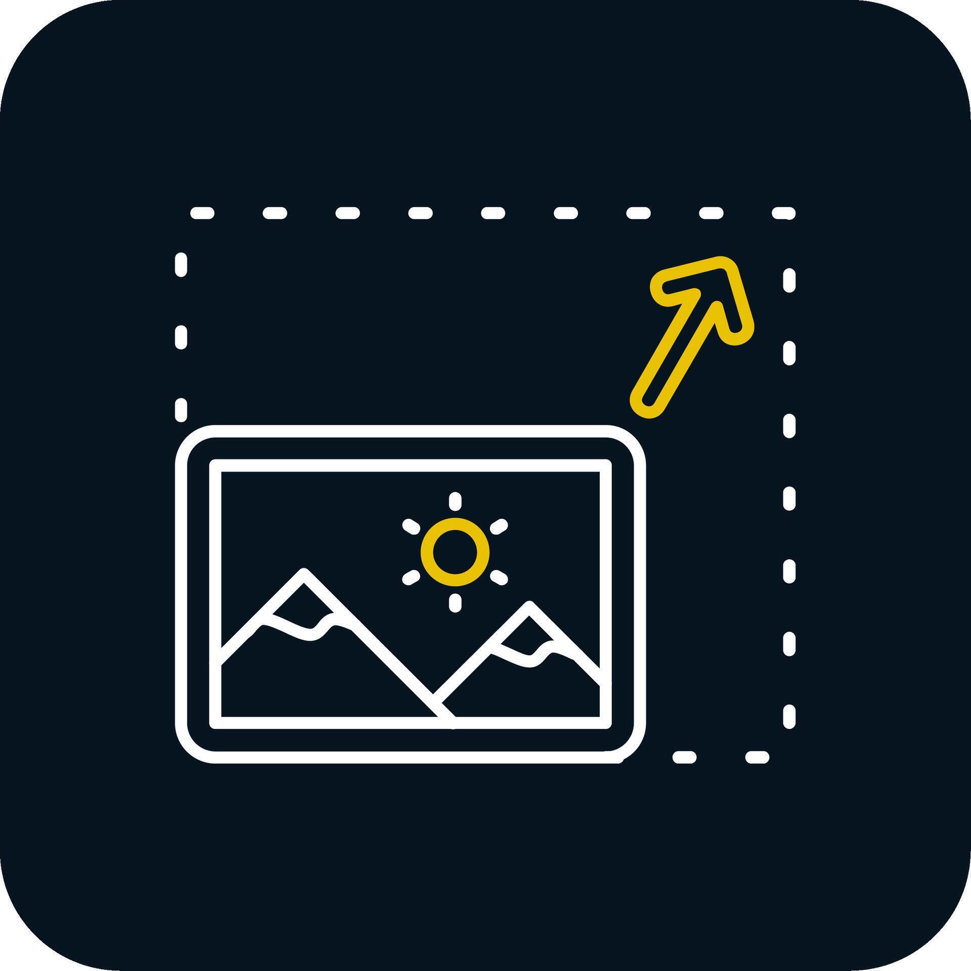 Resize Line Yellow White Icon 41662776 Vector Art at Vecteezy