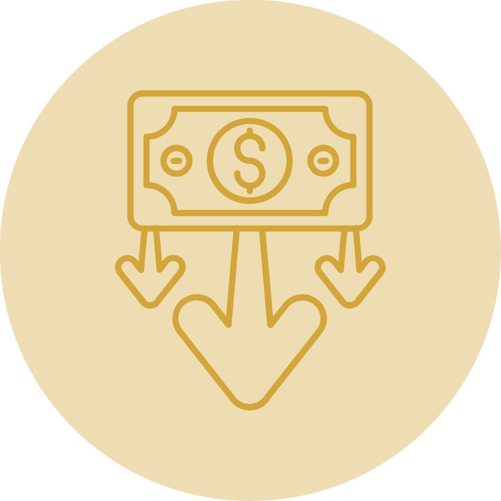 Decrease Line Yellow Circle Icon 41665720 Vector Art at Vecteezy