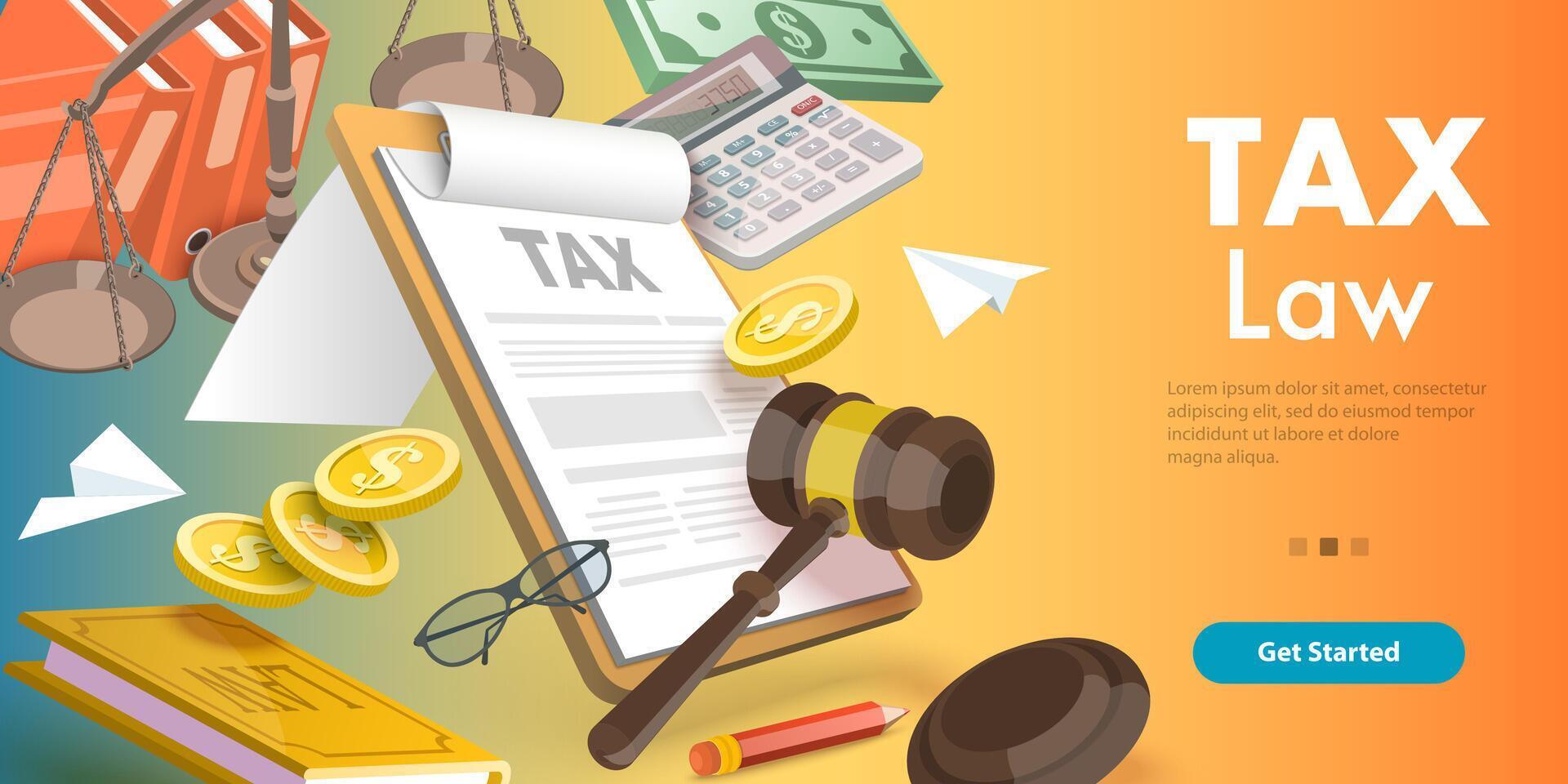 3d Vector Conceptual Illustration Of Tax Law Taxation Legislation 41666005 Vector Art At Vecteezy
