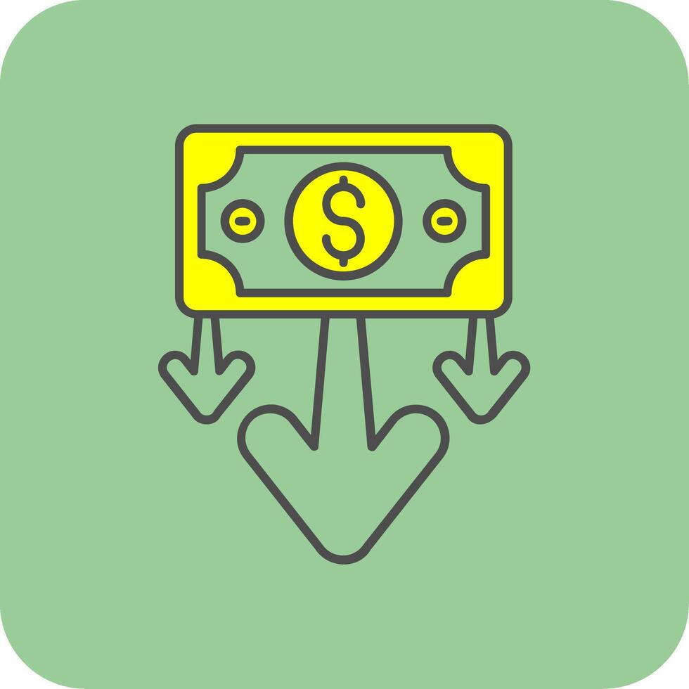 Decrease Filled Yellow Icon 41668124 Vector Art at Vecteezy